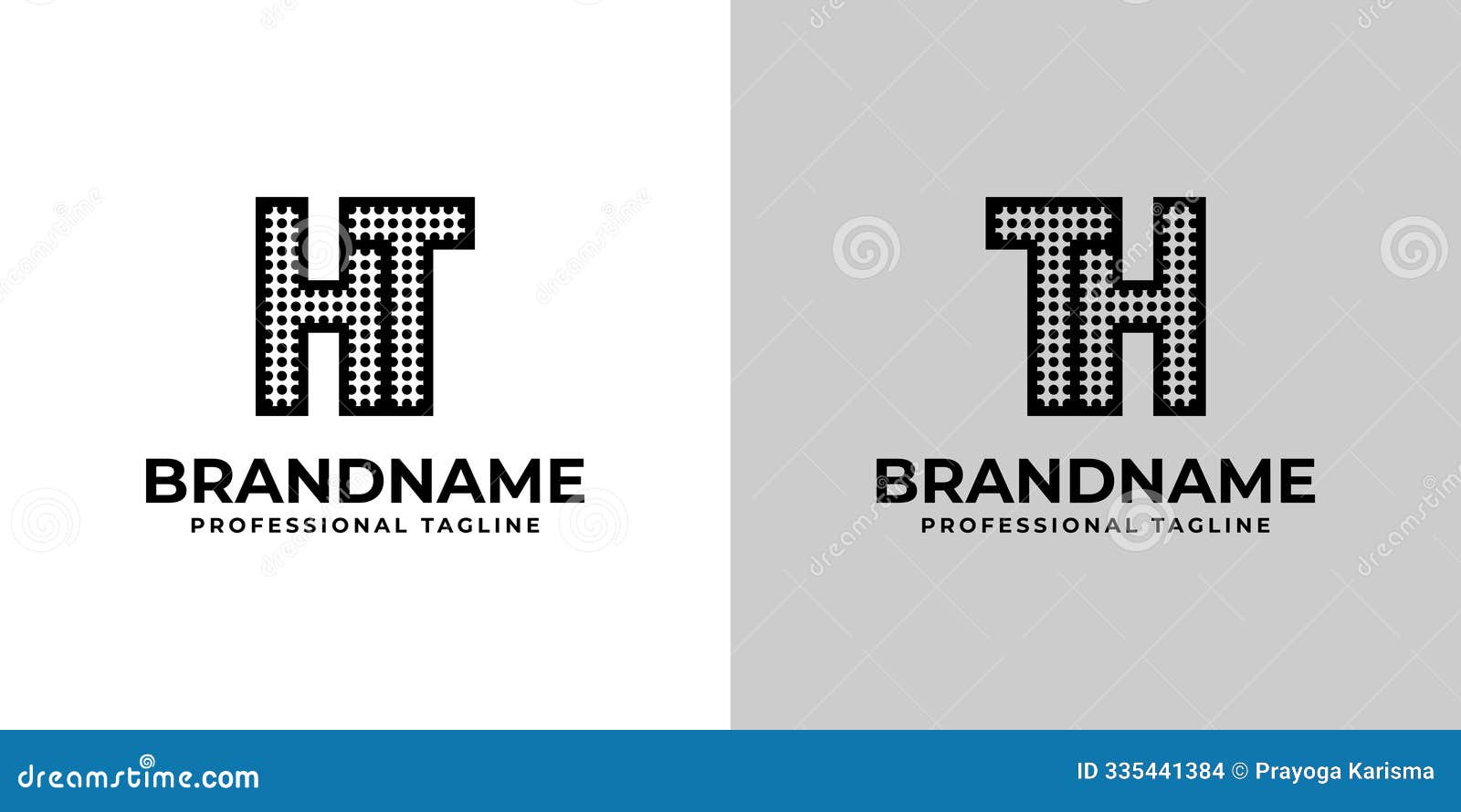 Letters HT and TH Dot Monogram Logo, Suitable for Business with TH or ...