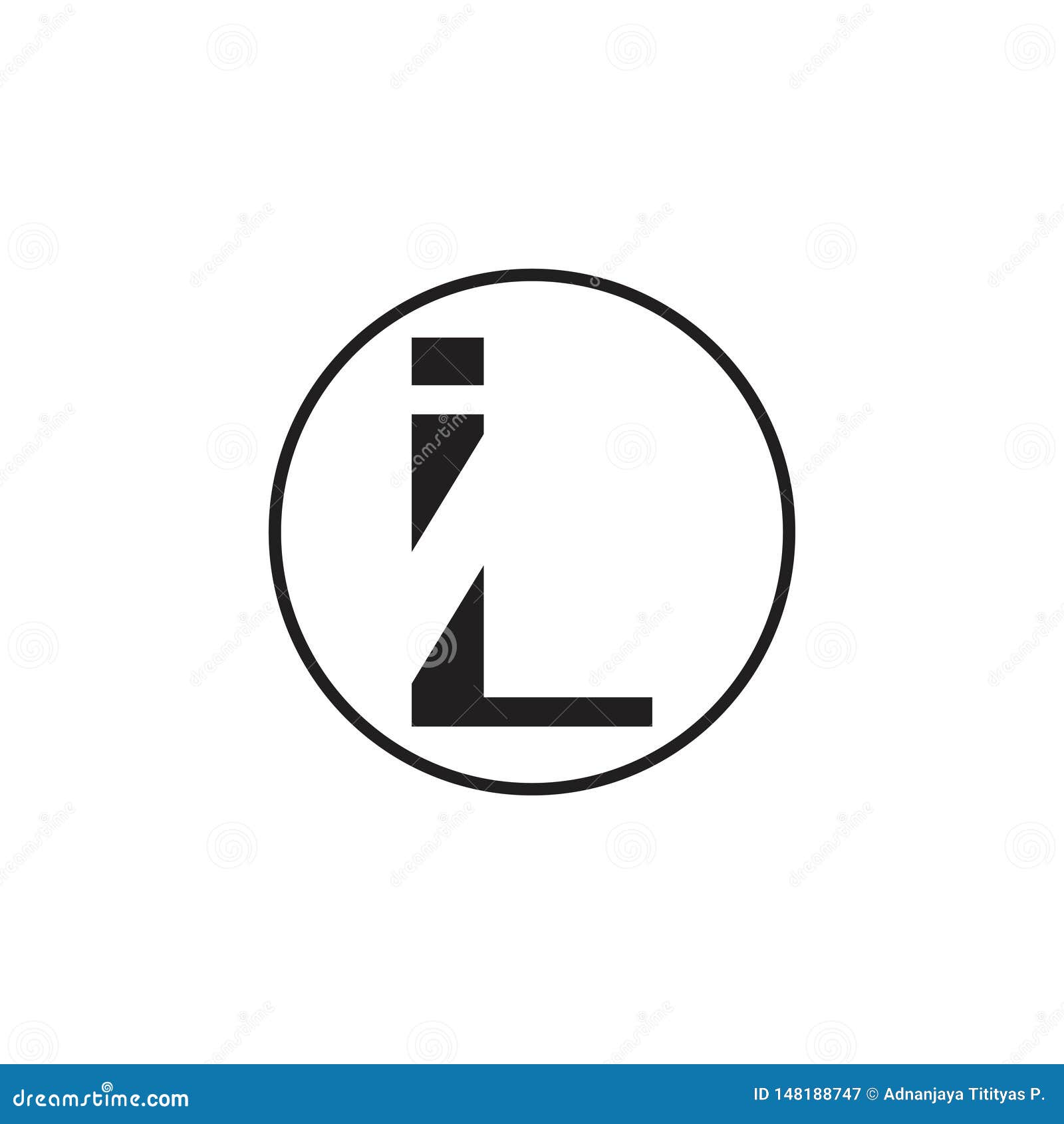 Letters Il Simple Geometric Logo Vector Stock Vector - Illustration of ...