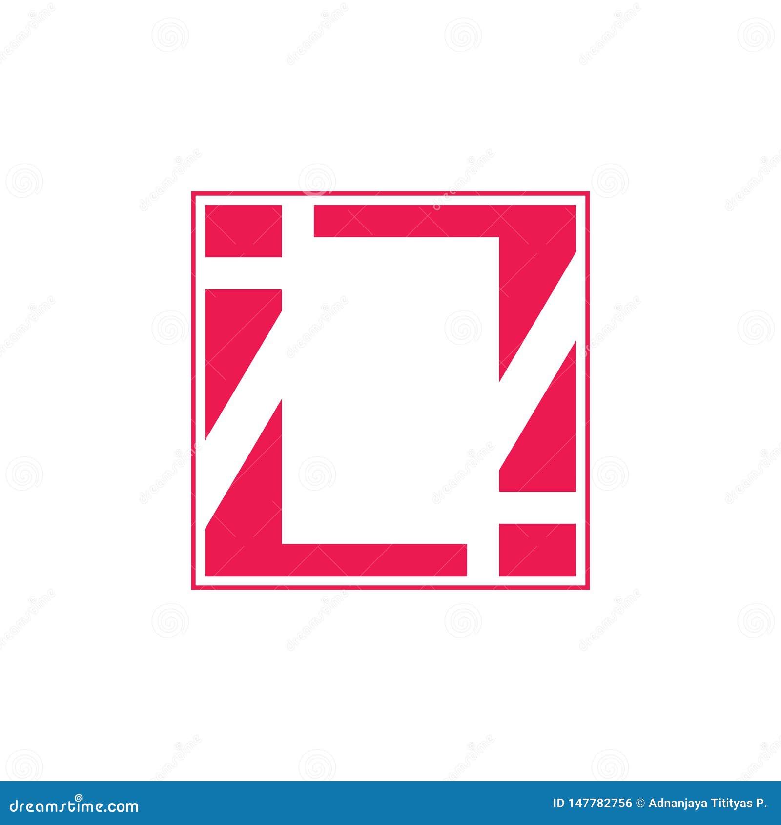 Letters Il Square Geometric Frame Logo Vector Stock Vector ...