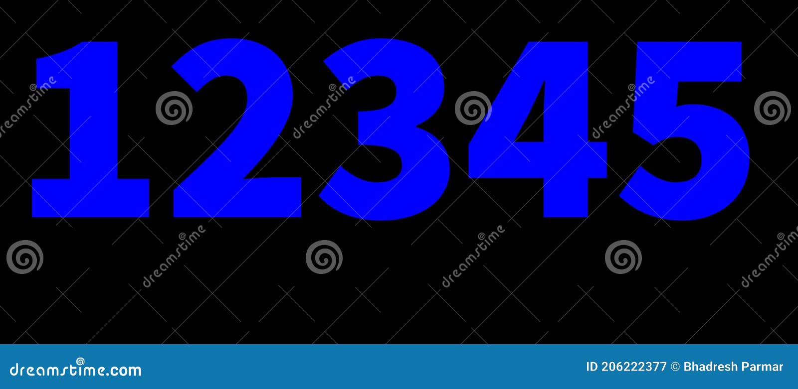 Letters 12345 Ilustration Graphic Stock Illustration - Illustration of ...