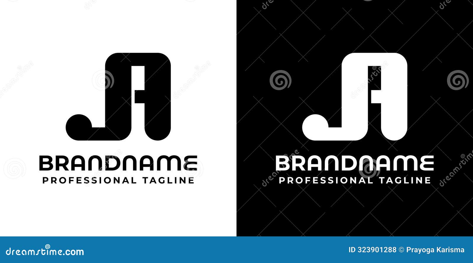 Letters JA Monogram Logo, Great for Multisector Company Branding Stock ...