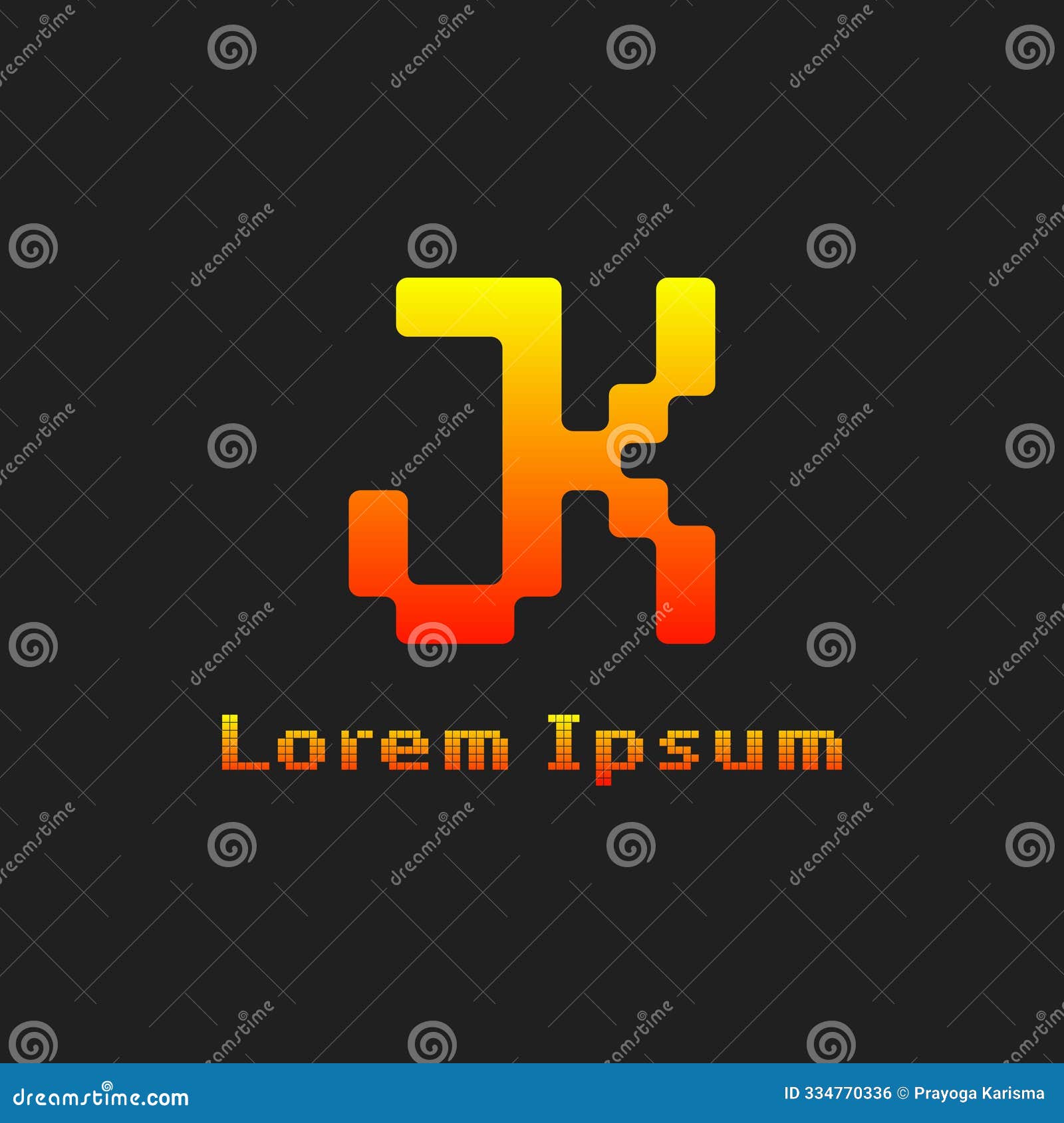Letters JK Pixel Monogram Logo, Suitable for Any Business with JK or KJ ...