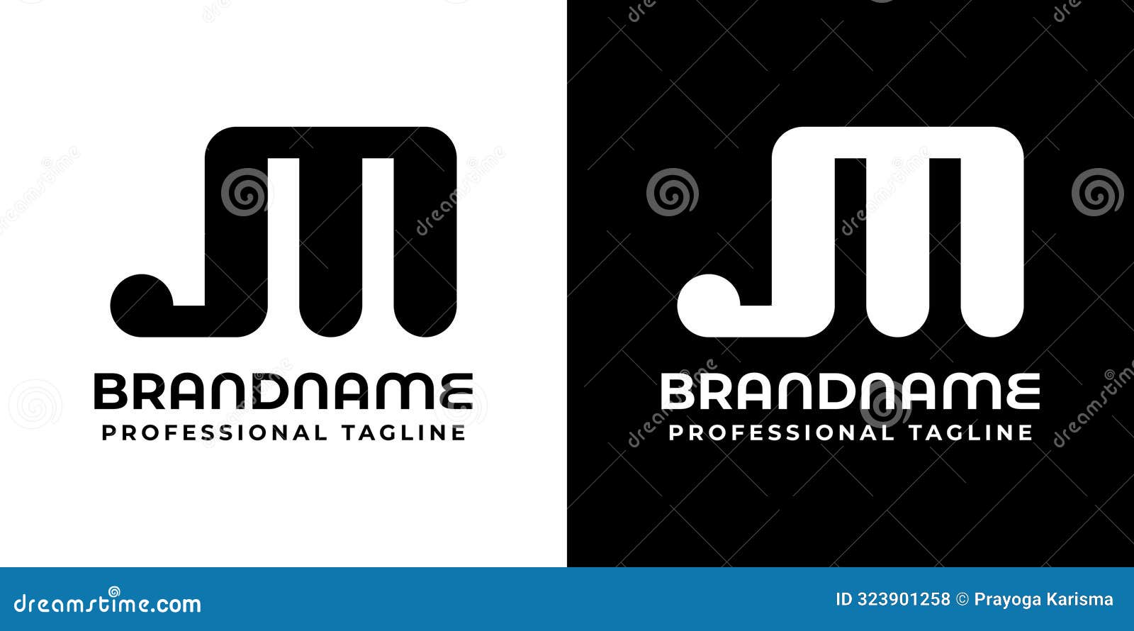 Letters JM Monogram Logo, Great for Multisector Company Branding Stock ...