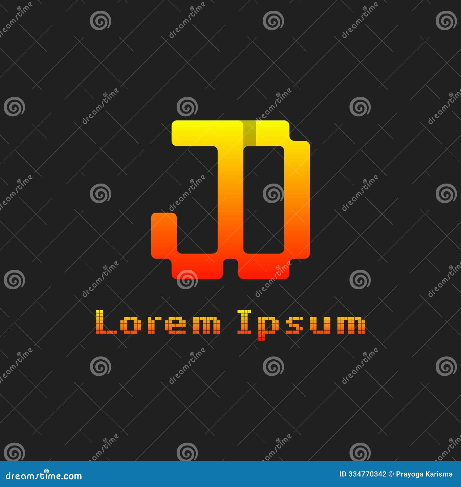 Letters JO Pixel Monogram Logo, Suitable for Any Business with JO or OJ ...