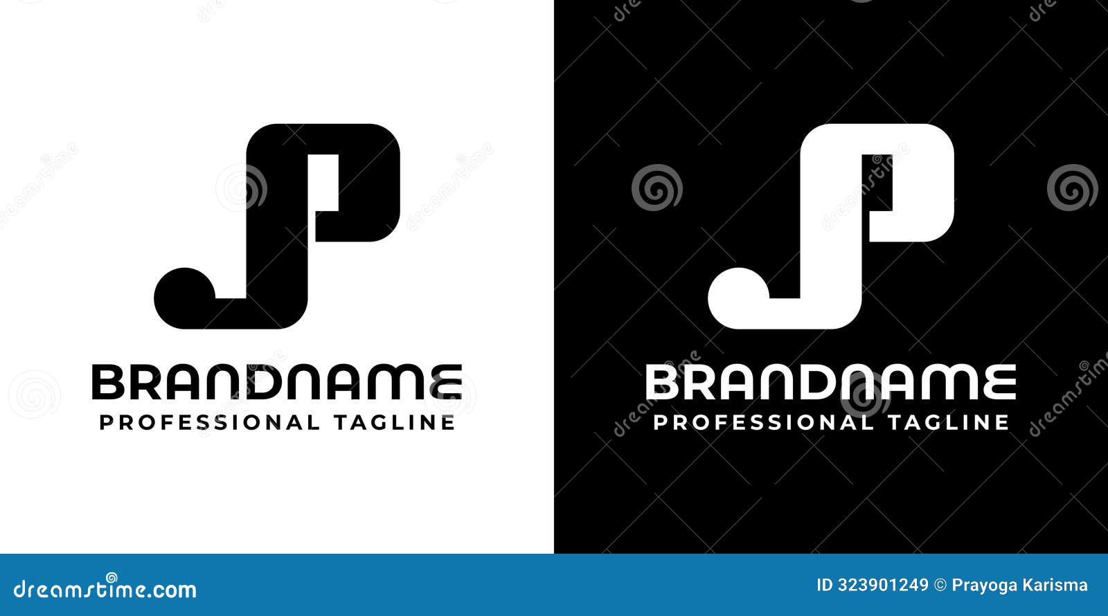Letters JP Monogram Logo, Great for Multisector Company Branding Stock ...