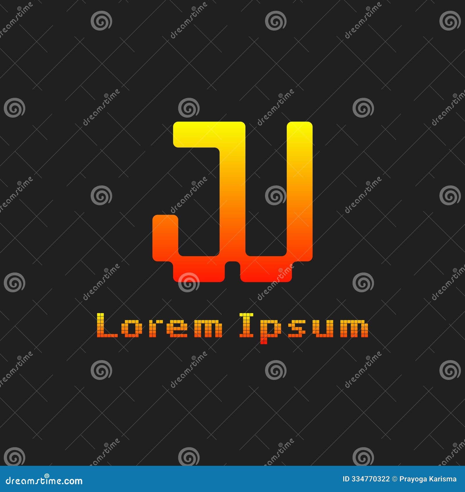 Letters JU Pixel Monogram Logo, Suitable for Any Business with JU or UJ ...