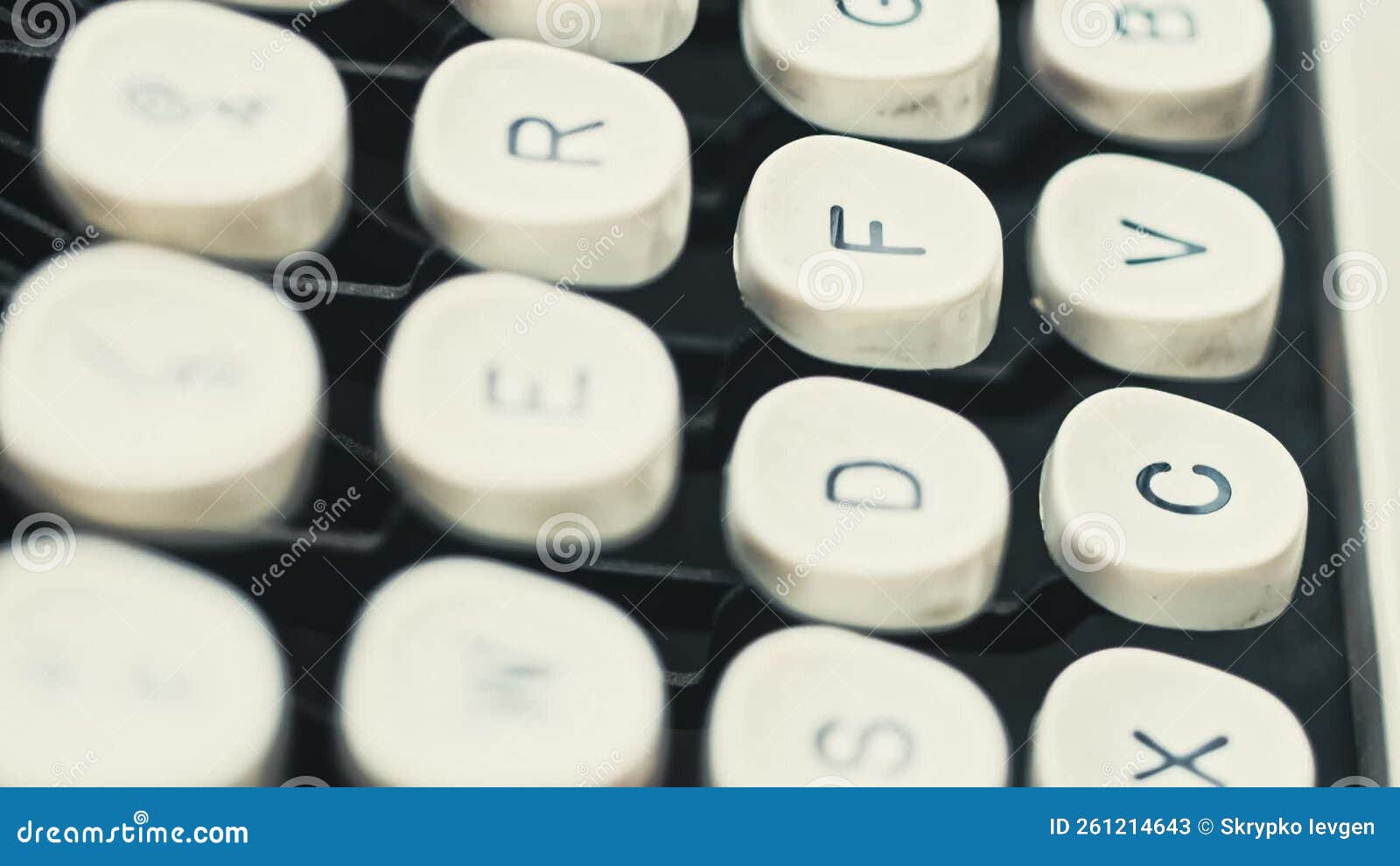 Letters on the Keys of an Old Typewriter Stock Video - Video of closeup ...