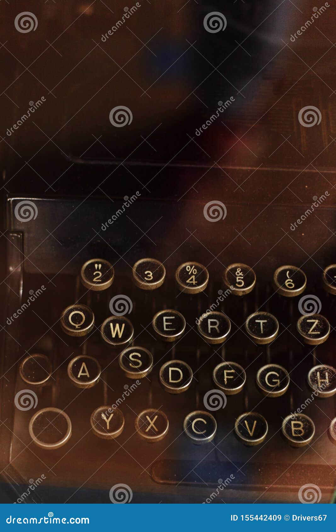 Letters on the Keys of an Old Typewriter Stock Image - Image of ...