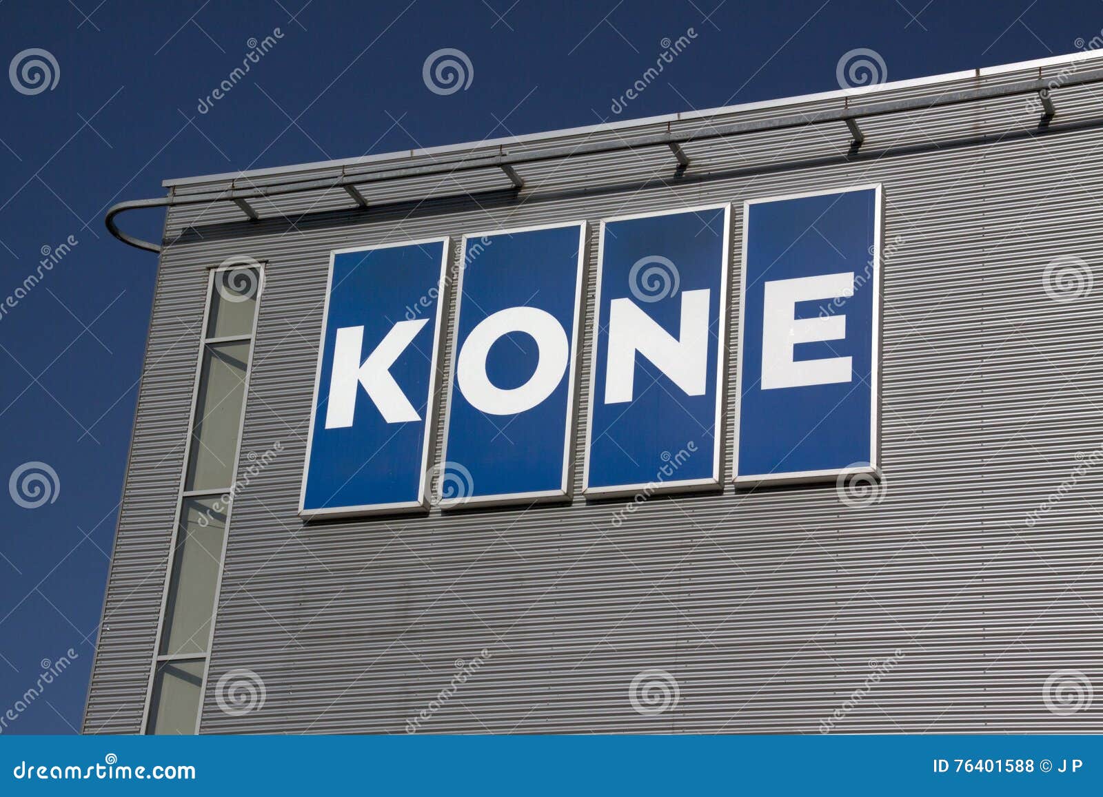 KONE Building With Signage And Blue Sky Clouds, Vertical Editorial ...