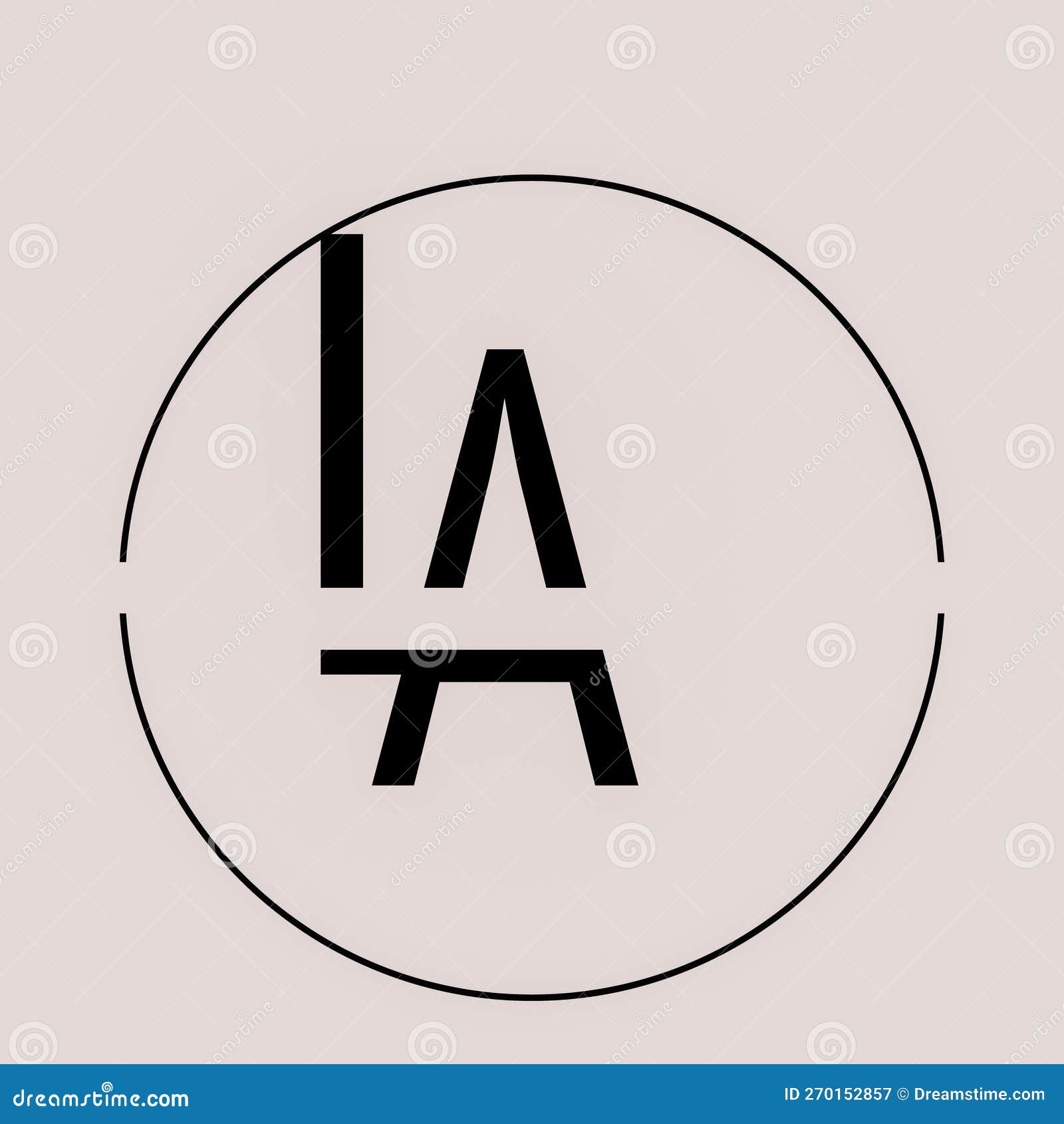 Letters LA stock illustration. Illustration of font - 270152857