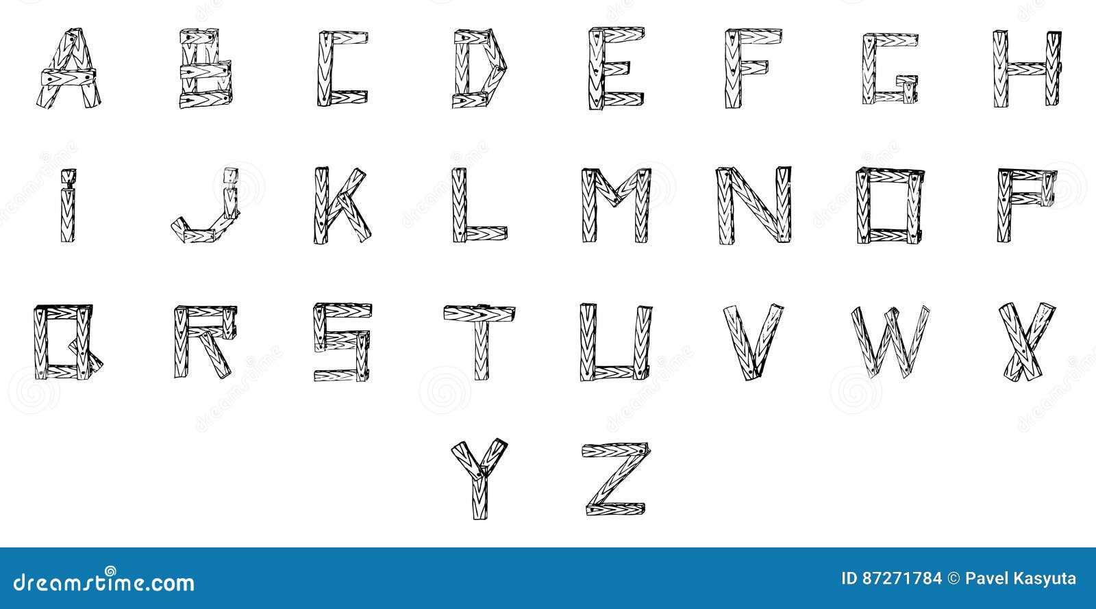 The Letters of the Latin Alphabet. Vector Illustration. Stock Vector ...