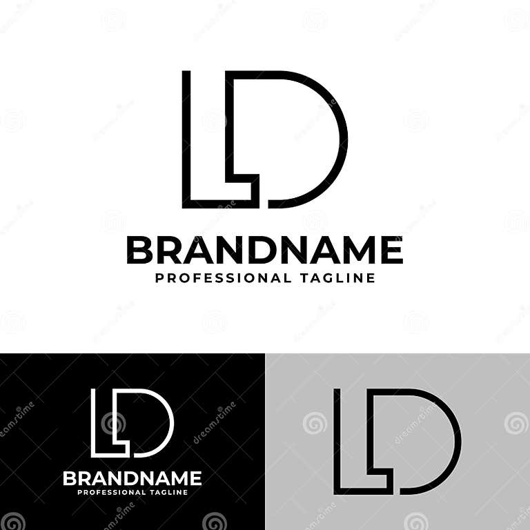 Letters LD and DL Monogram Logo, Made in Monoline for LD or DL Initials ...