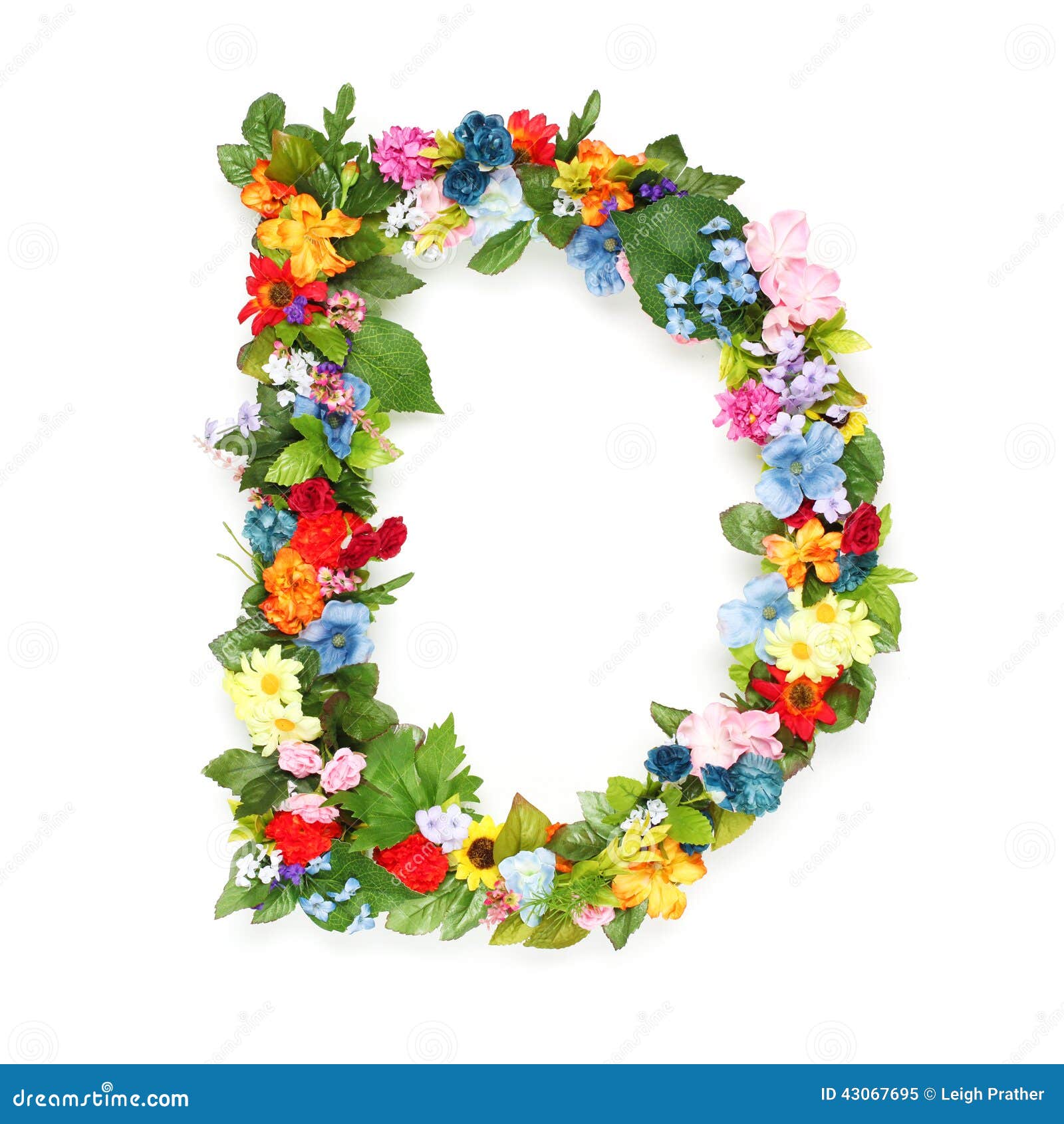 Letters of Leaves and Flowers Stock Image - Image of beautiful, bloom ...