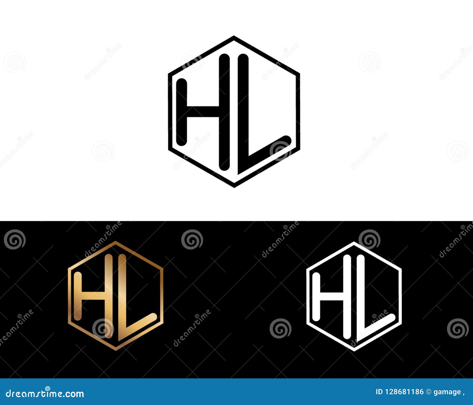 HL Letters Linked with Hexagon Shape Logo Stock Vector - Illustration ... HL Letters Linked with Hexagon Shape Logo Stock Vector - Illustration ...