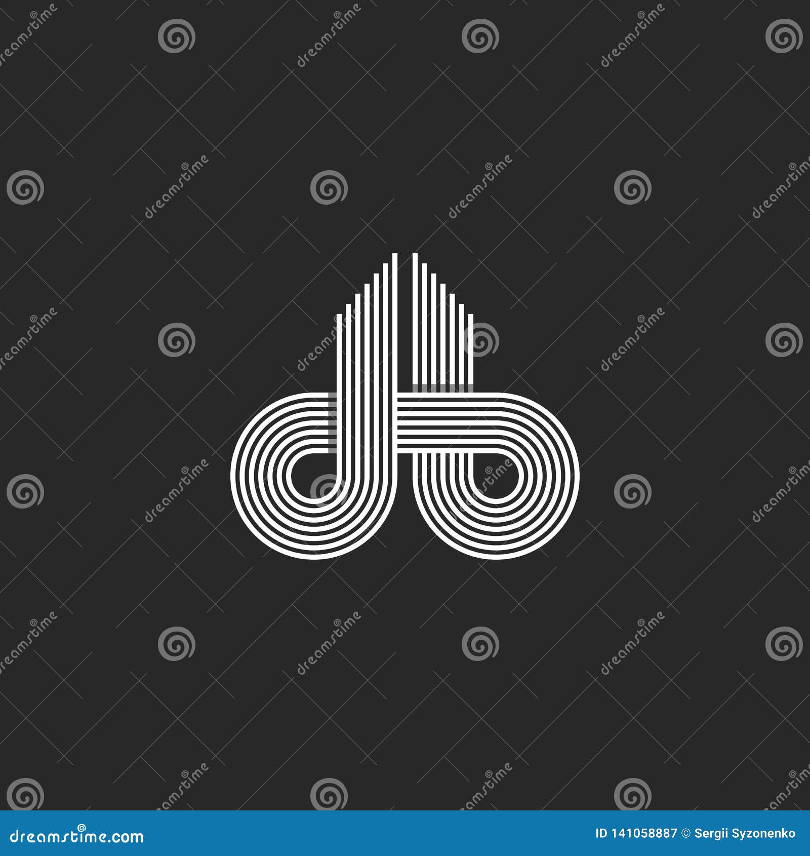 Letters Logo DB Monogram, Offset Line Overlapping Style, Mockup Emblem ... Letters Logo DB Monogram, Offset Line Overlapping Style, Mockup Emblem ...