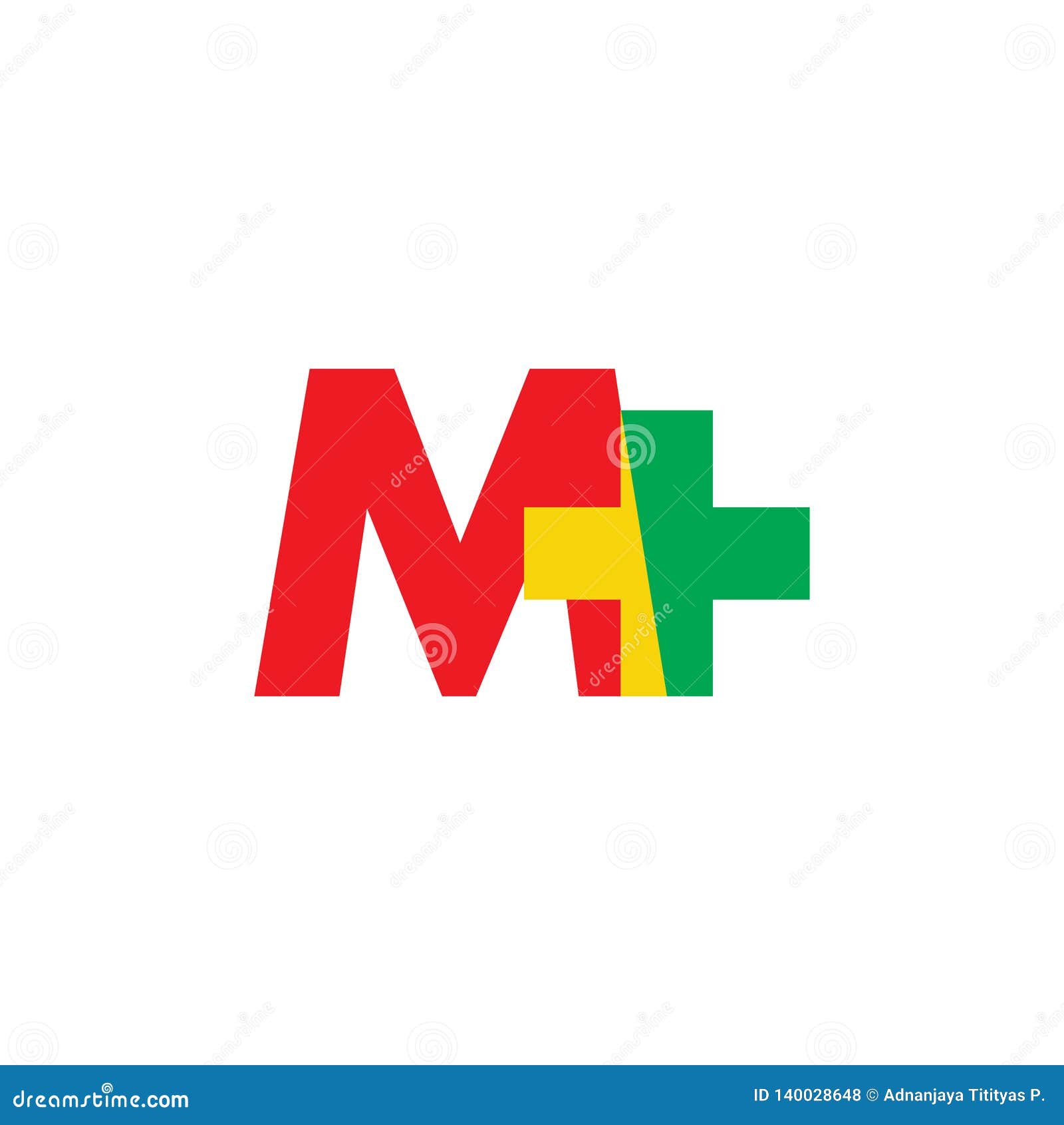 Letters M Plus Medical Logo Vector Stock Vector - Illustration of icon ...
