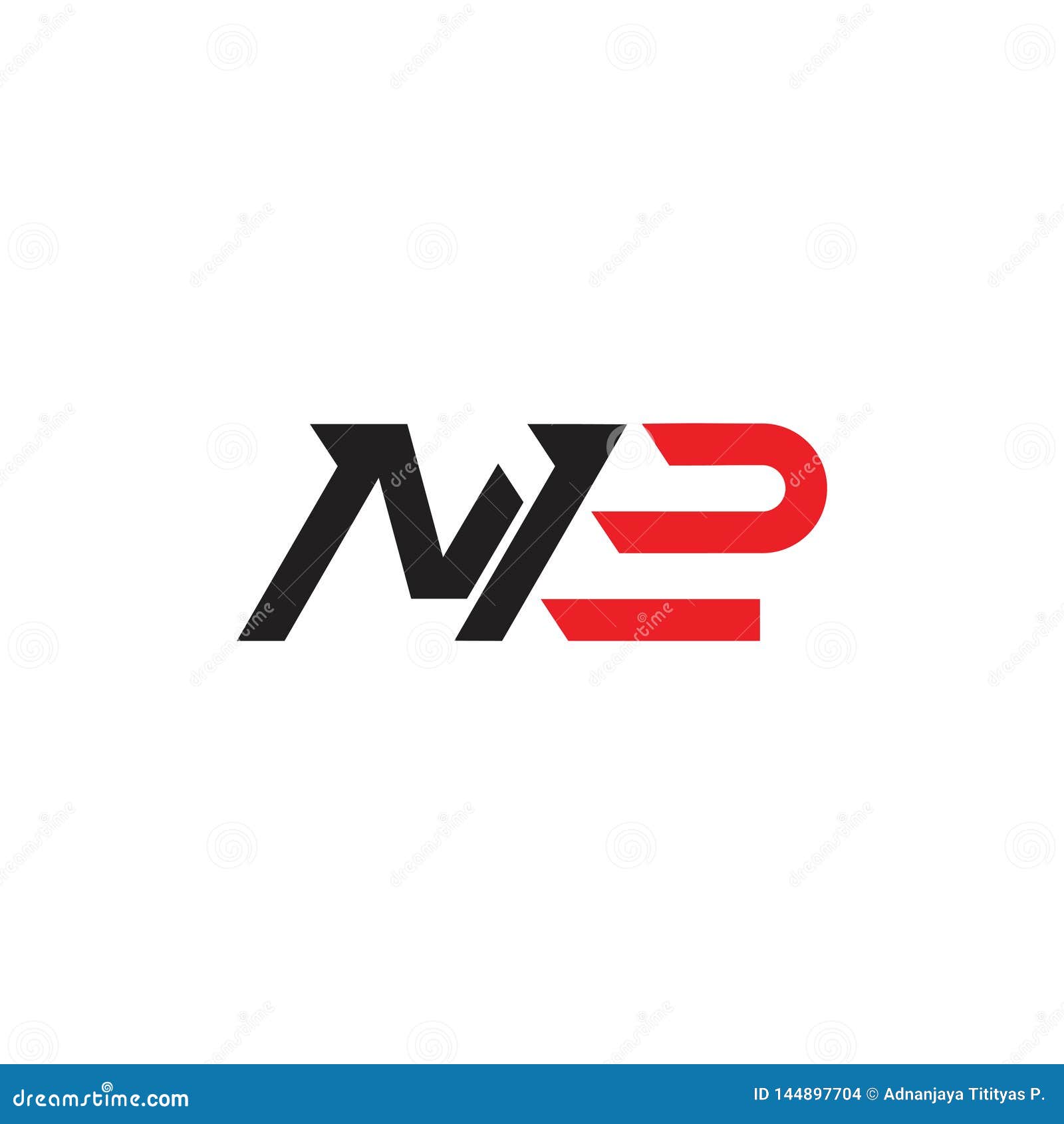 Letters M2 Simple Geometric Line Logo Vector Stock Vector ...