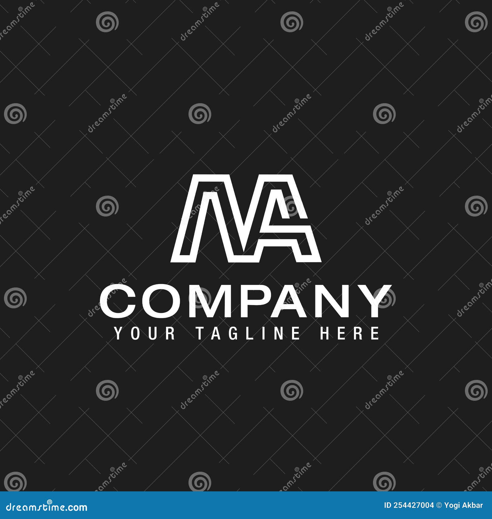 Letters Ma Simple Geometric Logo Line Design Template Vector Stock ...