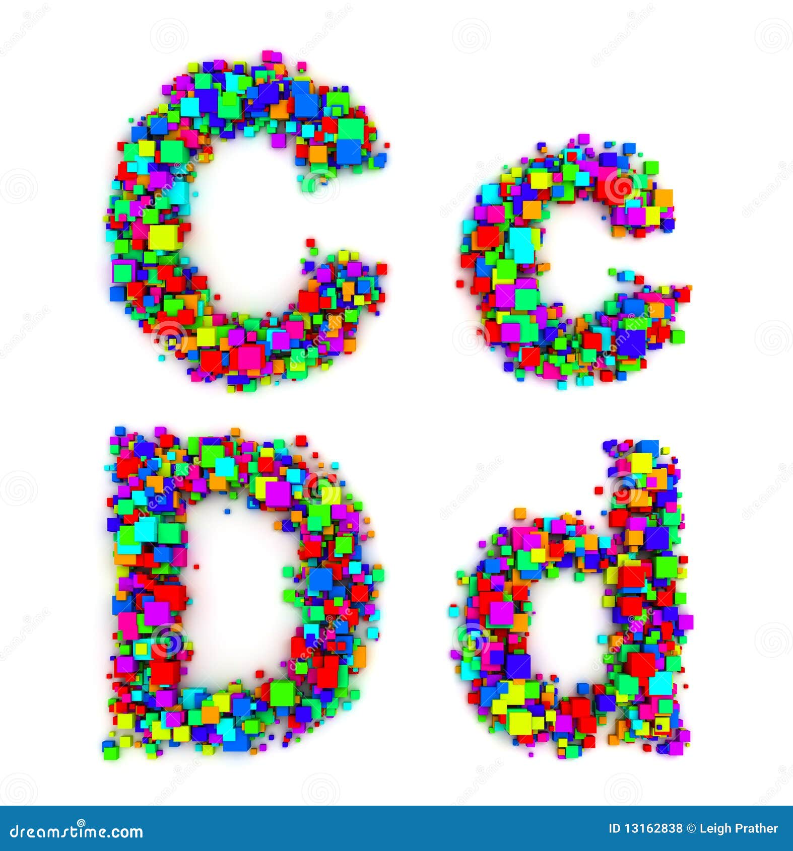 Letters Made Of Colorful Boxes Stock Photography | CartoonDealer.com ...