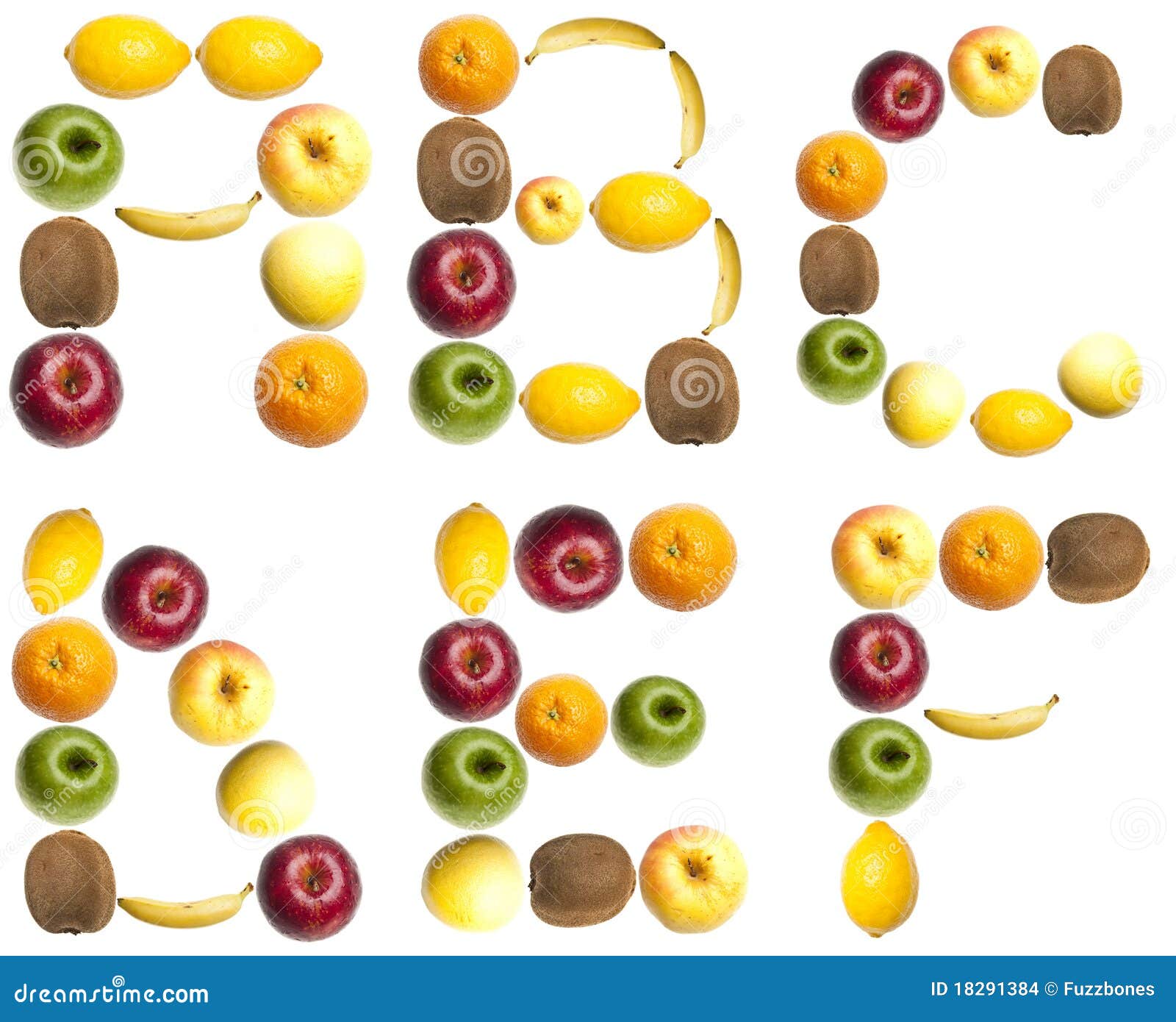 Letters made of fruits stock photo. Image of concept - 18291384