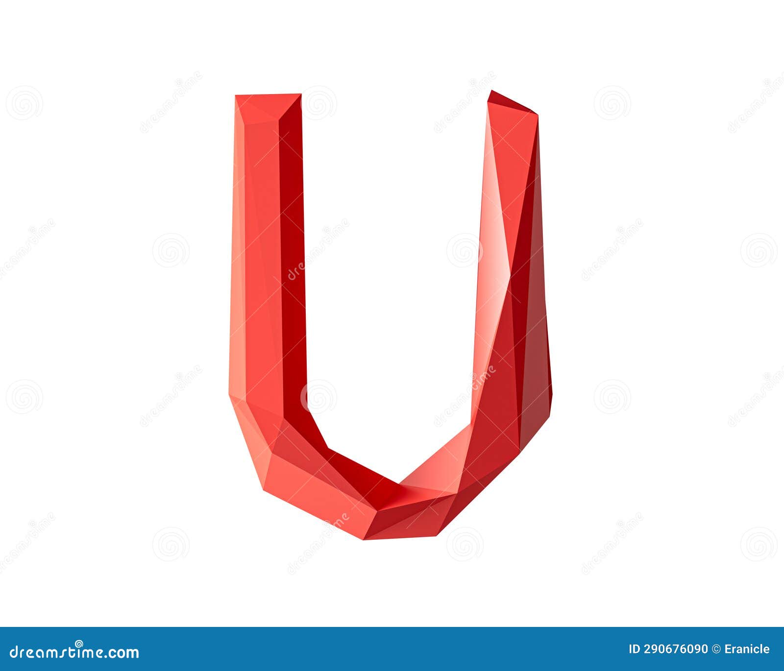 Letters Made of Low Poly Red Material Stock Illustration - Illustration ...