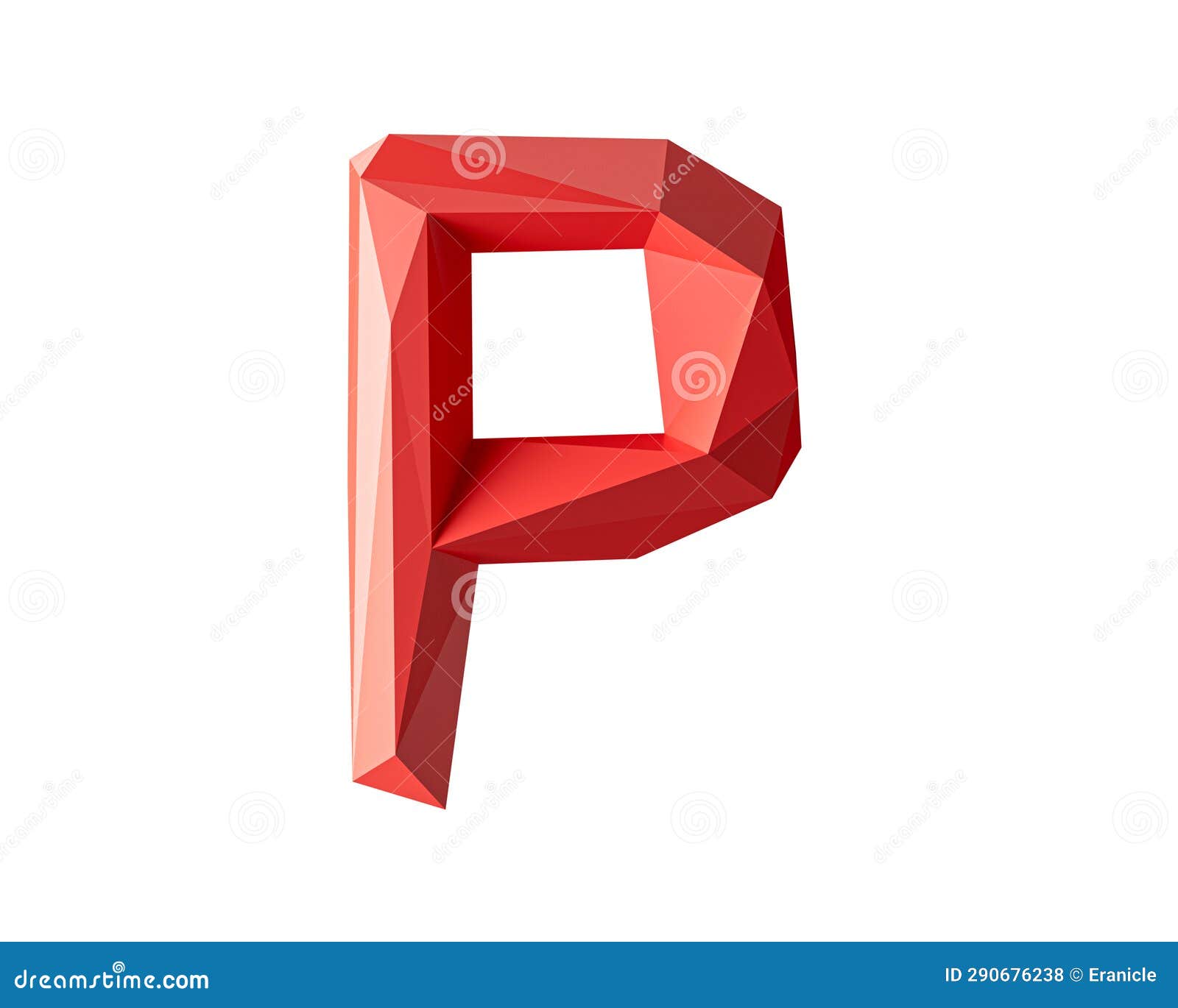 Letters Made of Low Poly Red Material Stock Illustration - Illustration ...