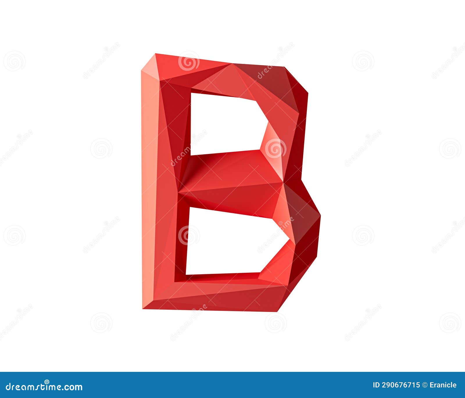Letters Made of Low Poly Red Material Stock Illustration - Illustration ...