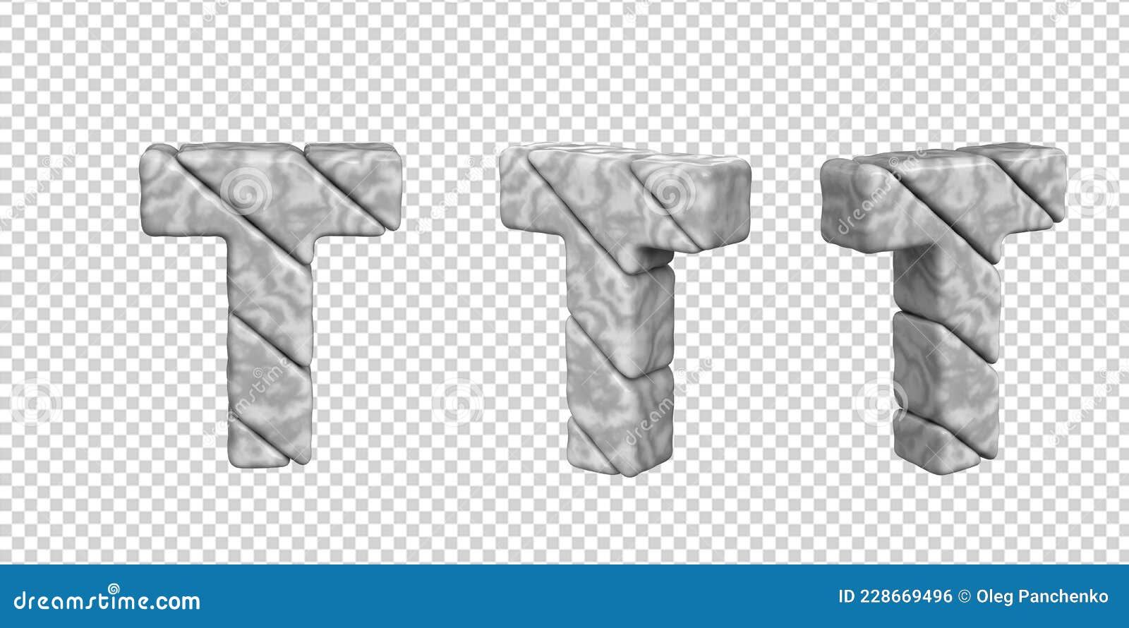 Marble Letters in Different Angles on a Transparent Background. 3d ...