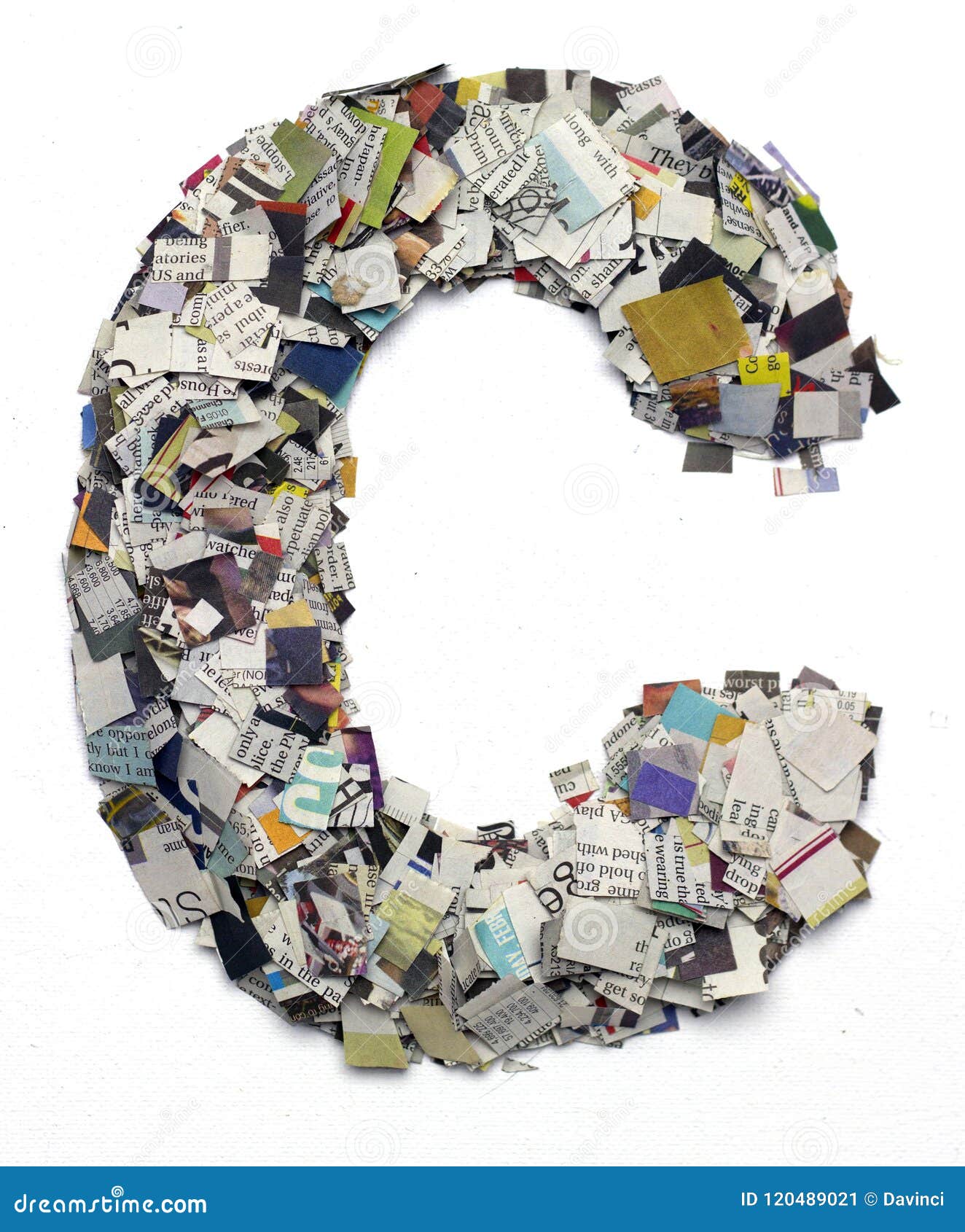 Letters Made from Newspaper Capitel C Stock Image - Image of cuttings ...
