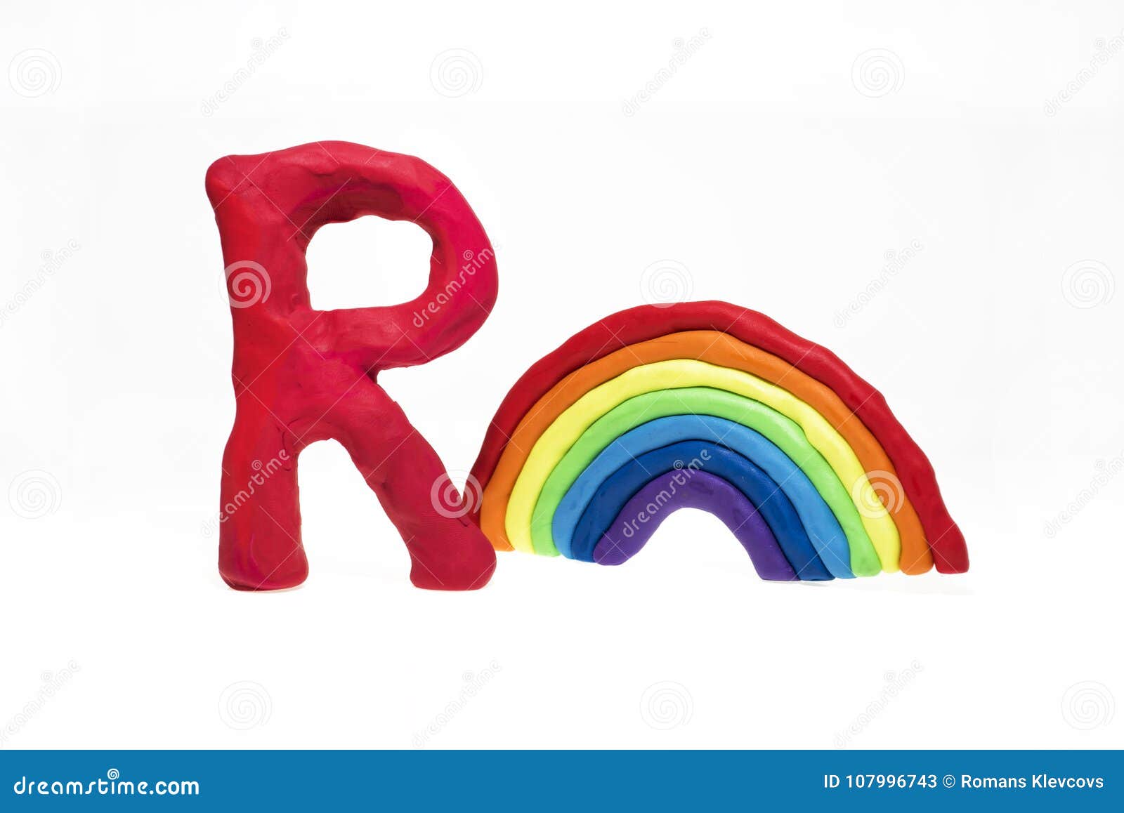 Letters Made from Play Clay with Some Visualizations. Stock Image ...