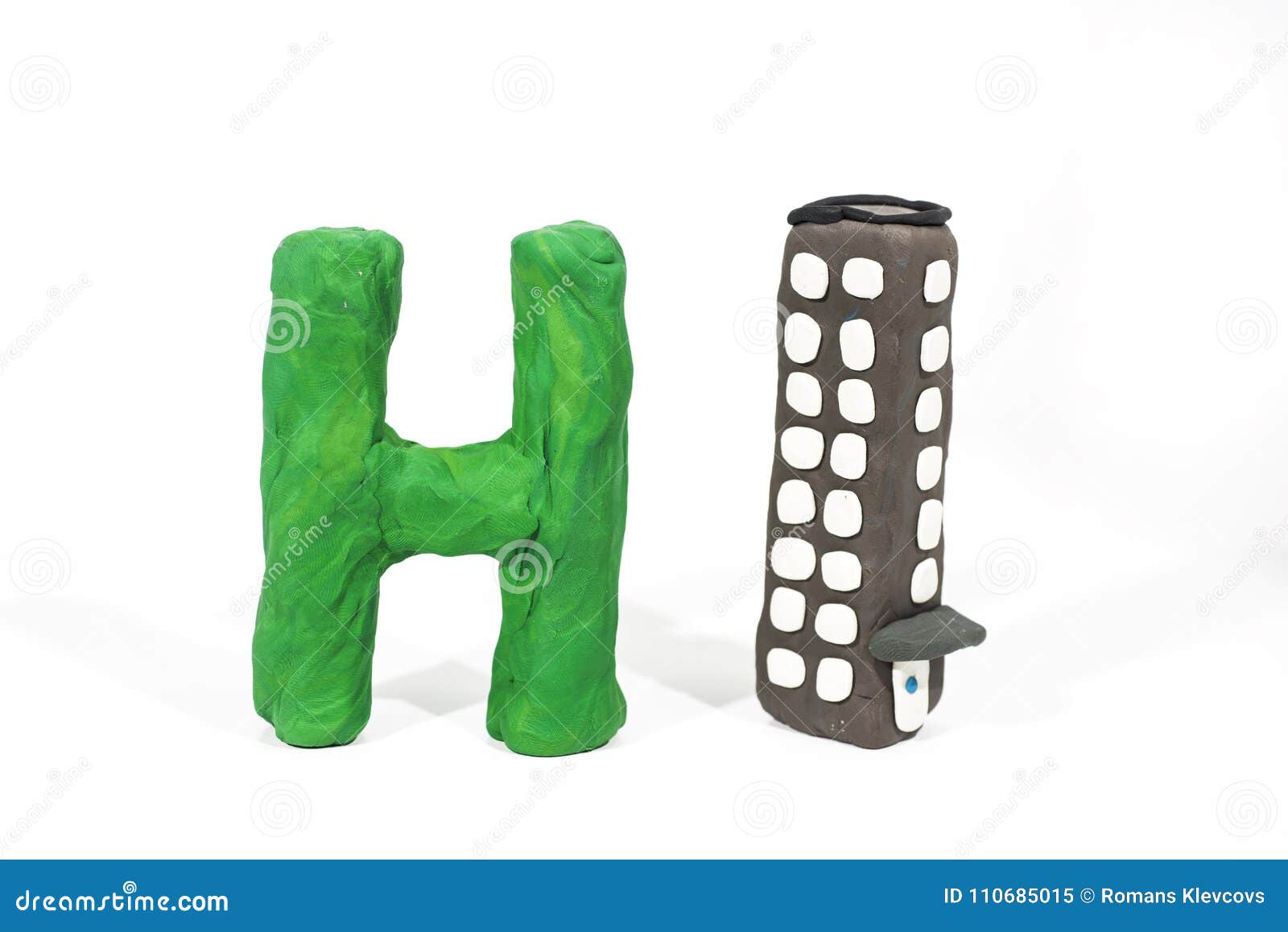 Letters Made from Play Clay with Some Visualizations. Stock Image ...