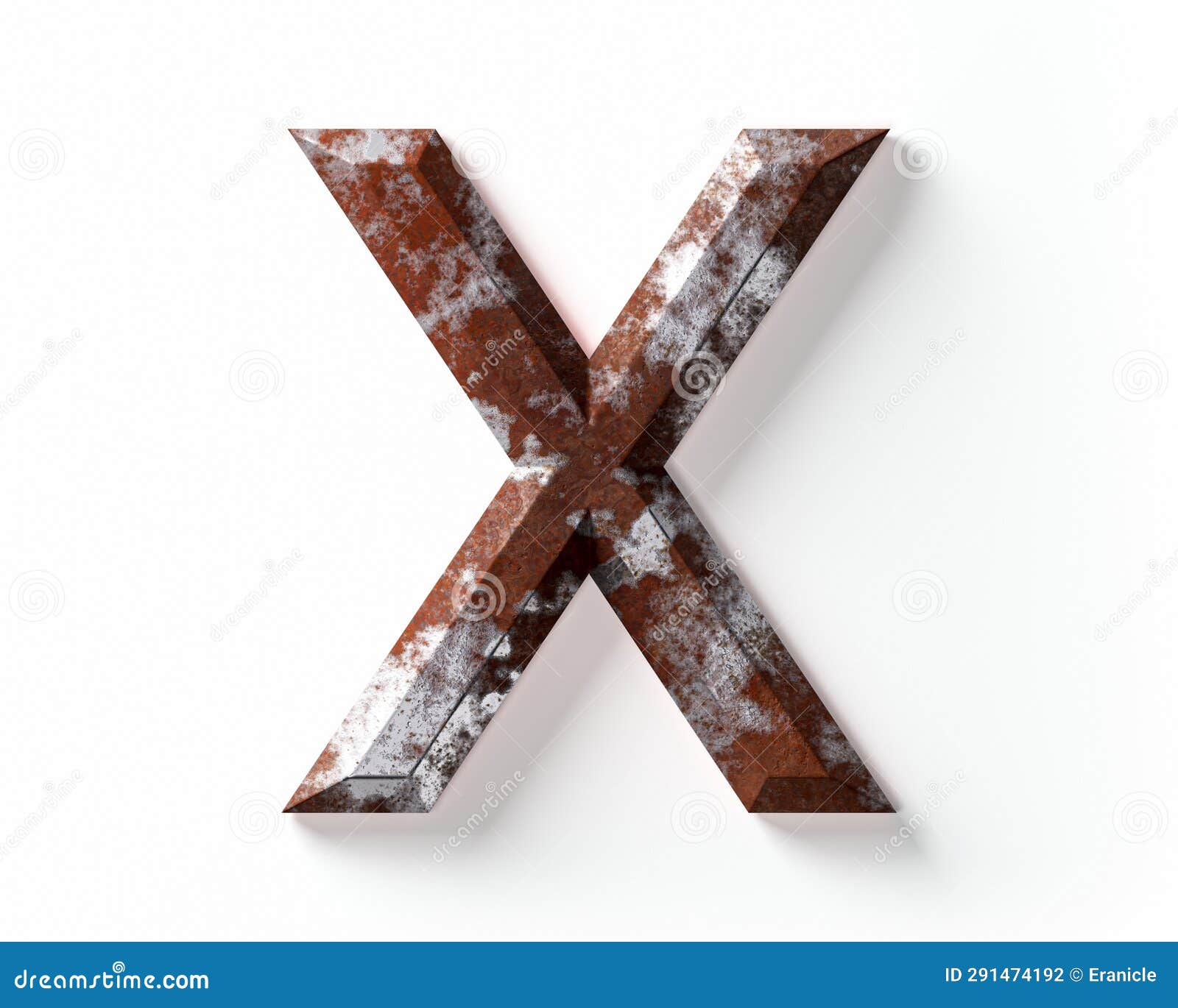 Letters Made of Rusty Metal Stock Illustration - Illustration of ...