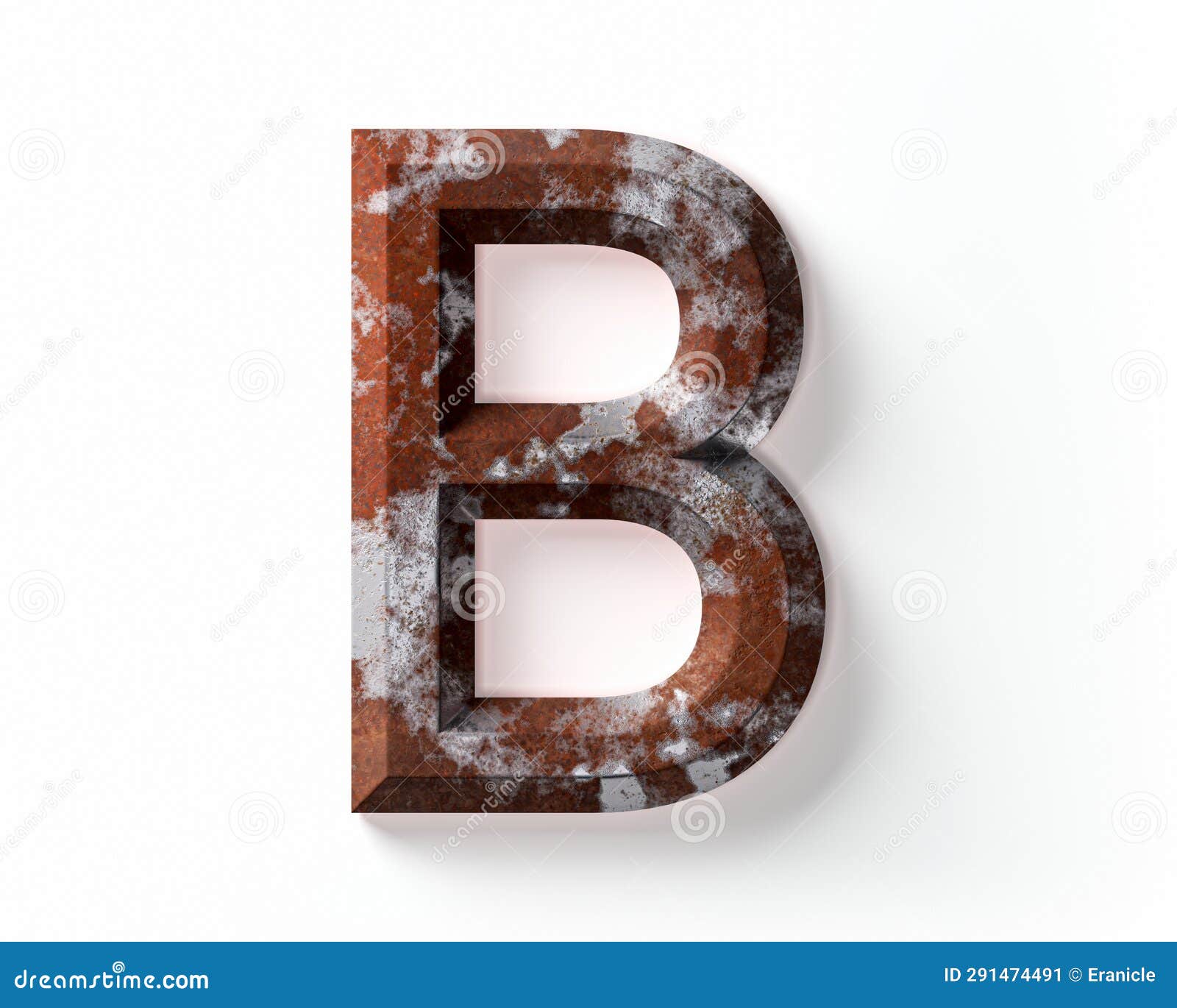Letters Made of Rusty Metal Stock Illustration - Illustration of text ...