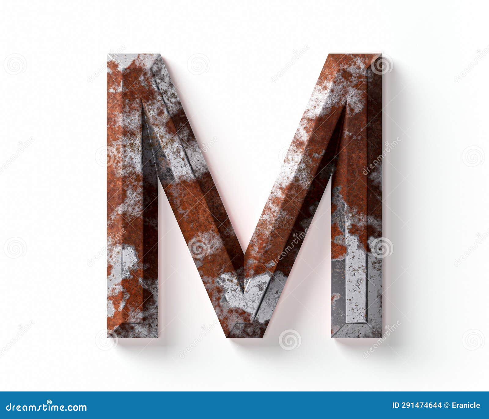Letters Made of Rusty Metal Stock Illustration - Illustration of ...