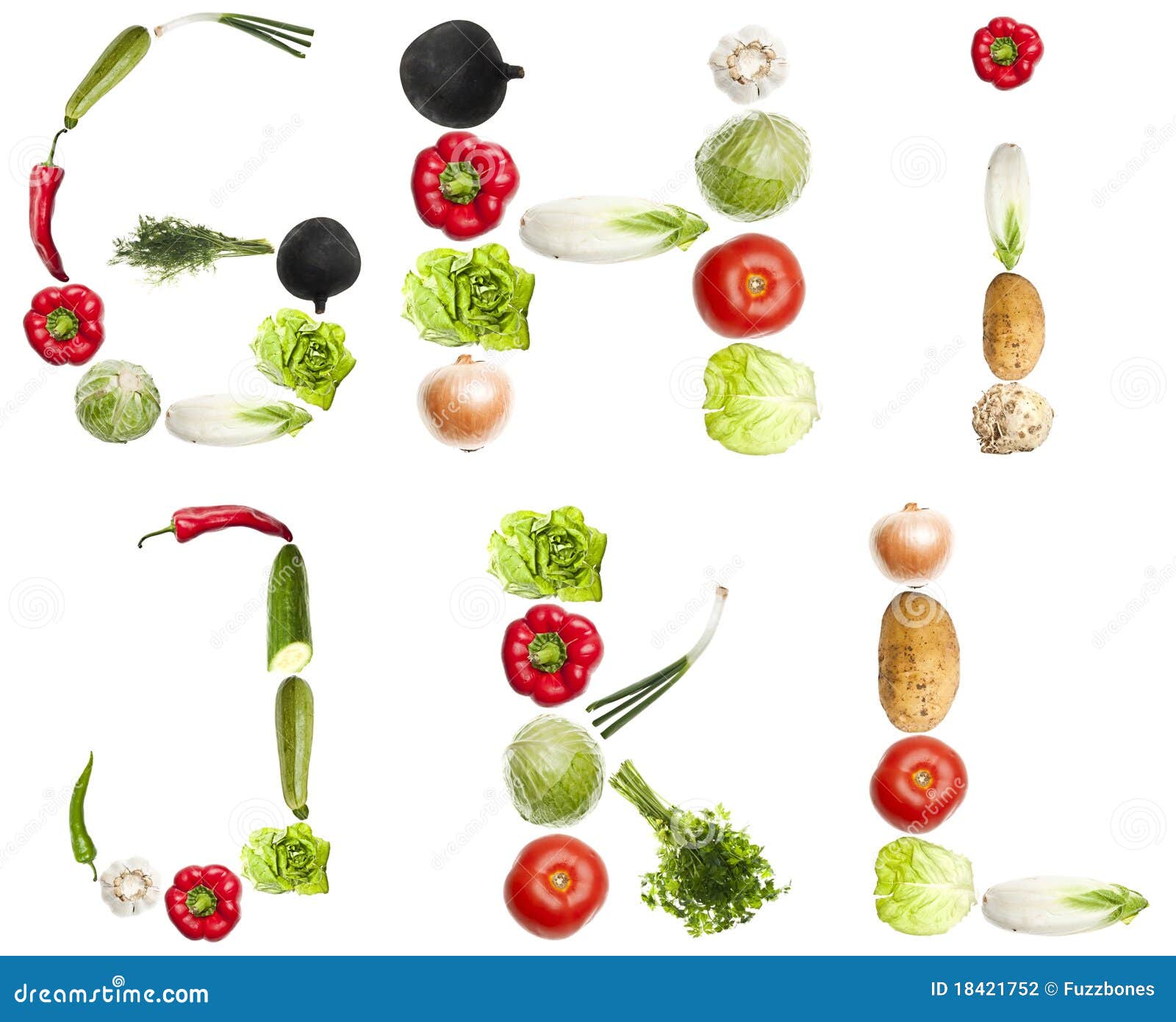 Letters made of vegetables stock photo. Image of cooking - 18421752