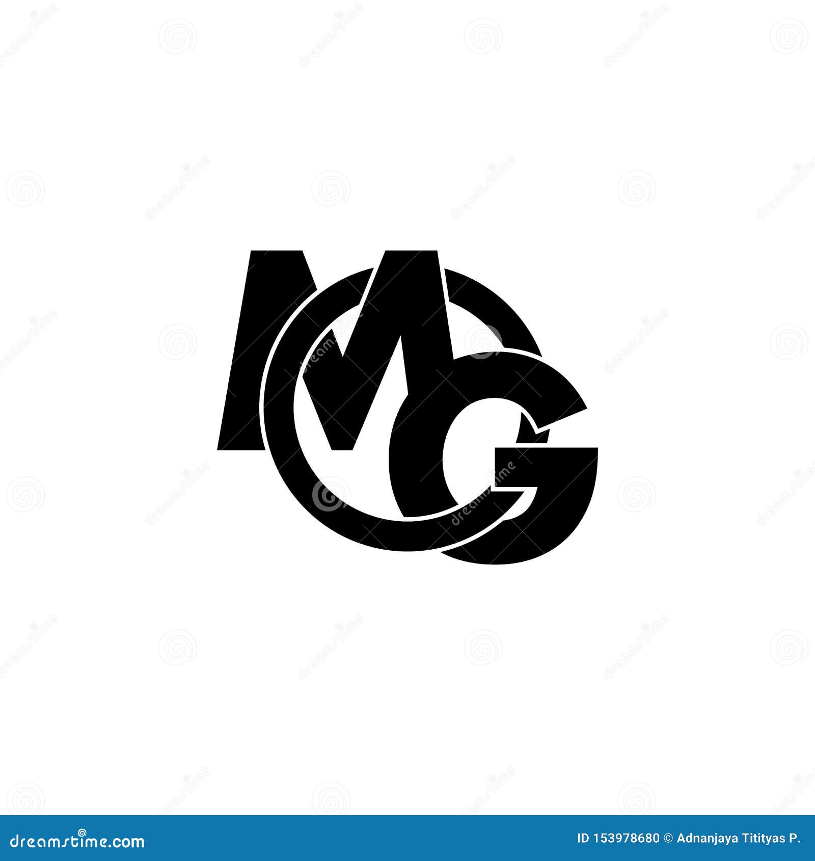 Letters Mg Simple Overlapping Circle Logo Vector Stock Vector ...