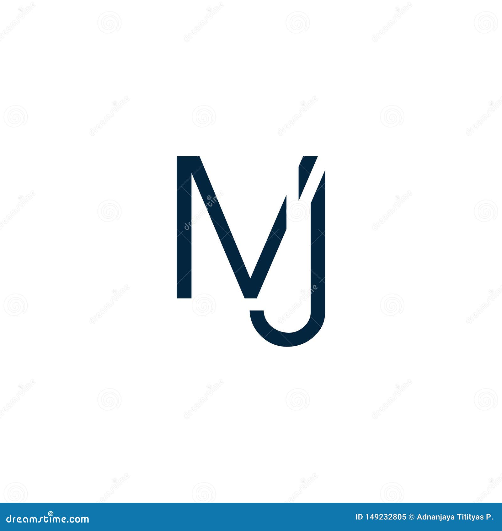 Letters Mj Simple Logo Vector Stock Vector - Illustration of company ...