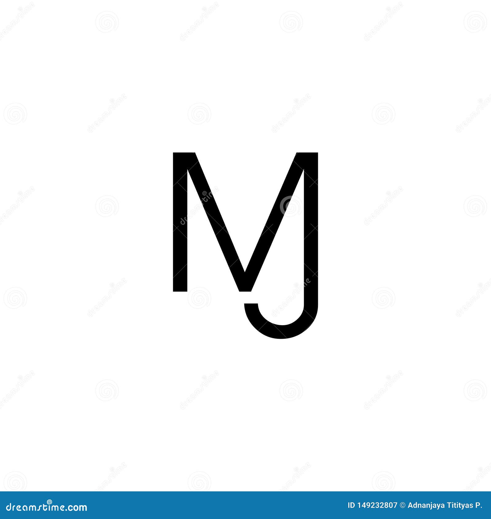 Letters Mj Simple Logo Vector Stock Vector - Illustration of business ...