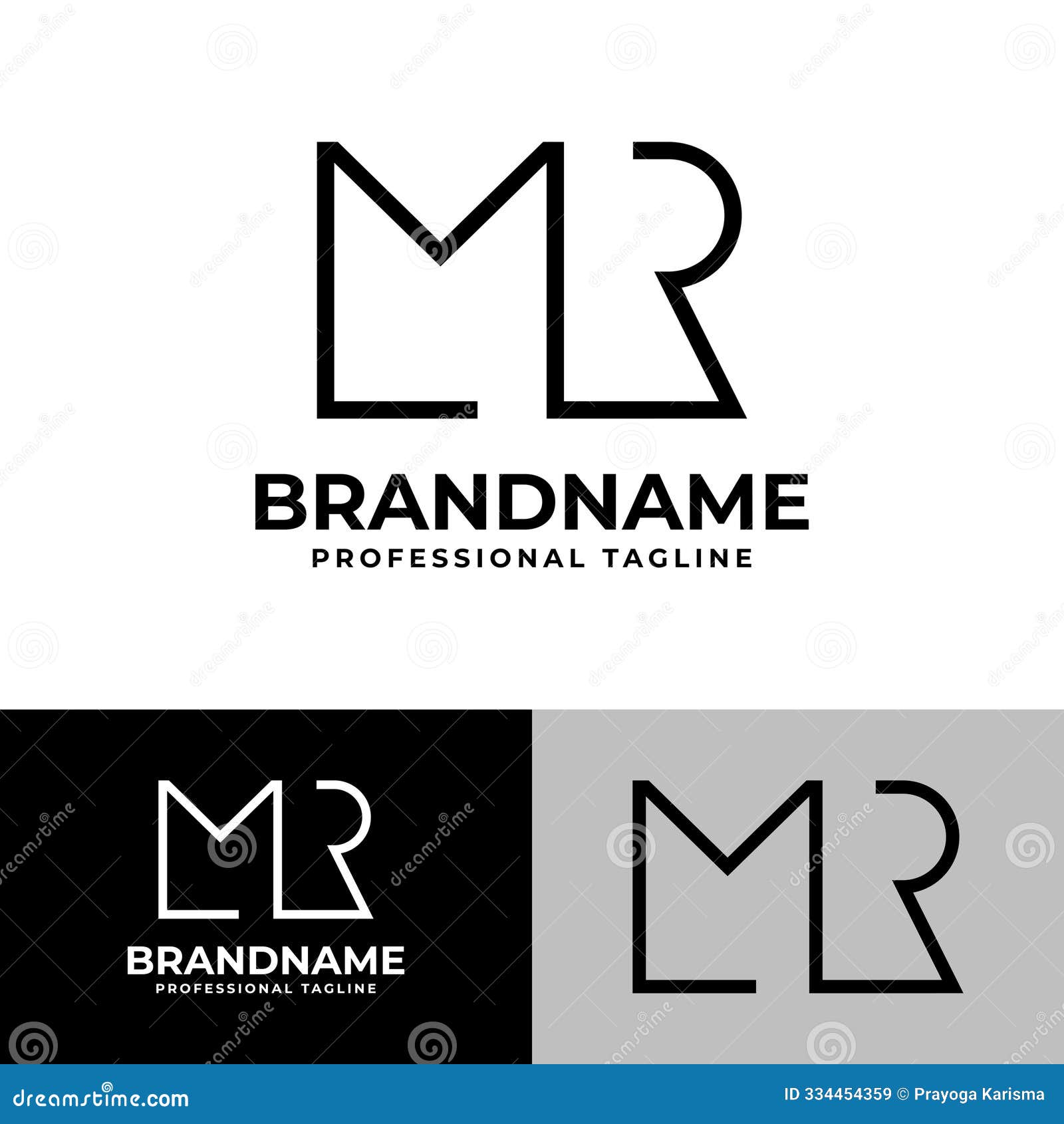 Letters MR and RM Monogram Logo, Made in Monoline for MR or RM Initials ...