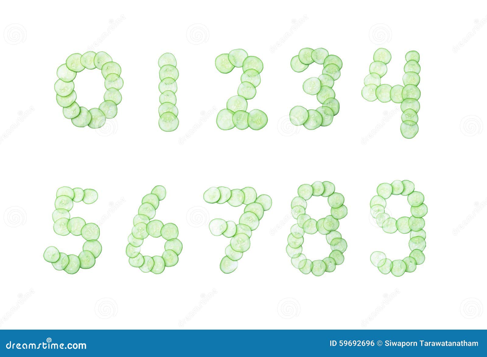 Letters and Numbers Alphabet of Cucumbers Stock Photo - Image of leaf ...