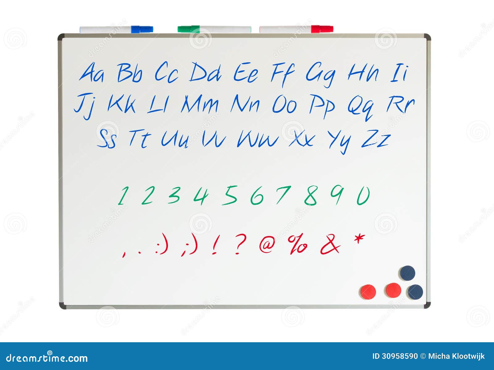 Letters, Numbers and Punctuation Marks Stock Illustration ...