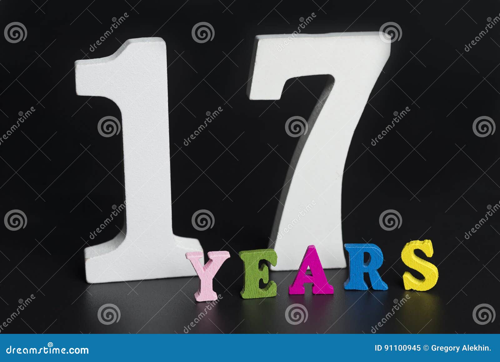 Bubble letters numbers seventeen in cursive font - volfth