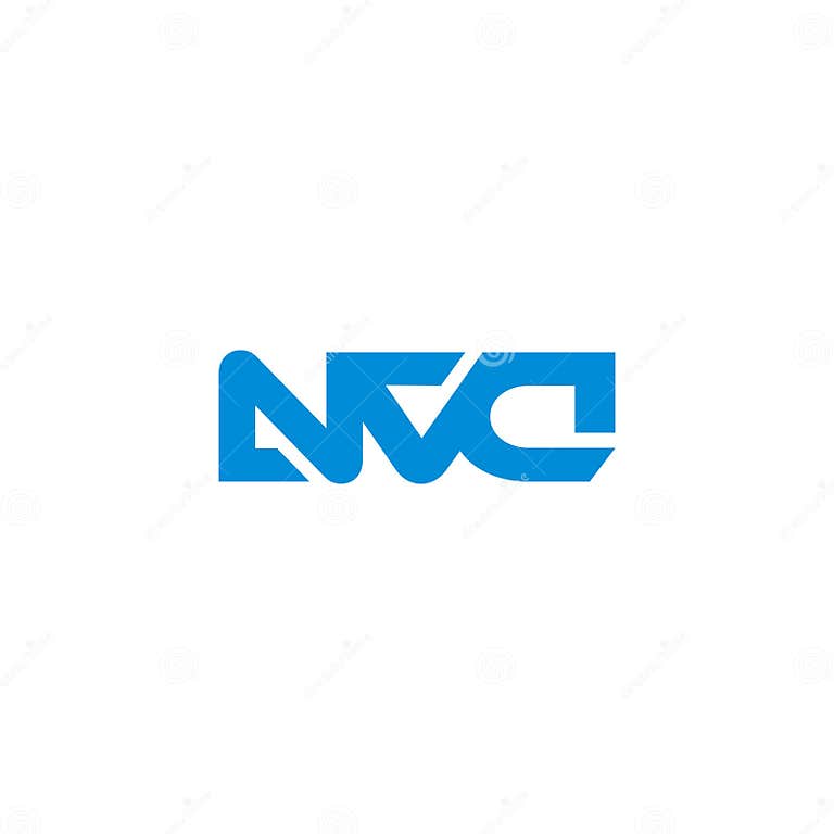 Letters Nvc Simple Linked Geometric Logo Vector Stock Vector ...