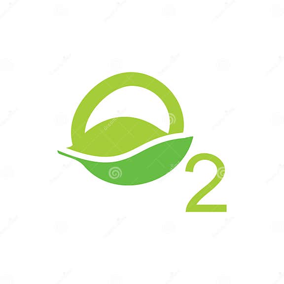 Letters O2 Leaf Shape Symbol Logo Vector Stock Vector - Illustration of ...