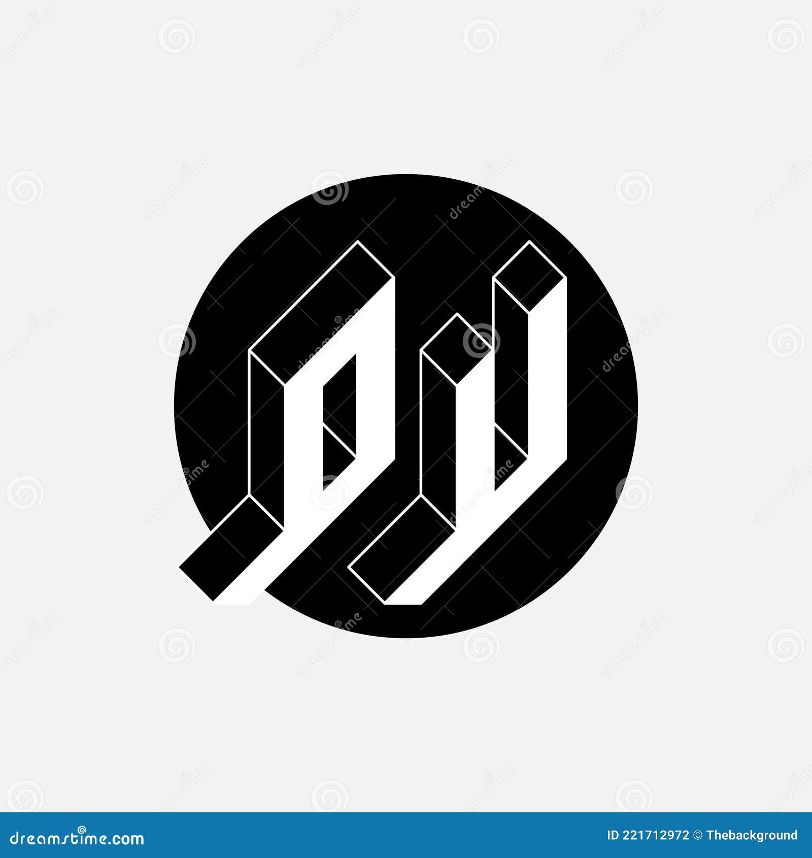 Letters O and U - Monogram or Logotype. Isometric 3d Font for Design ...