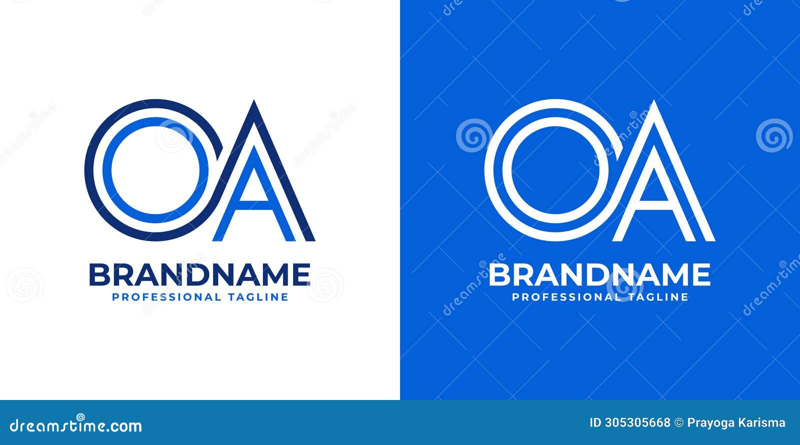 Letters OA Line Monogram Logo, Suitable for Business with OA or AO ...