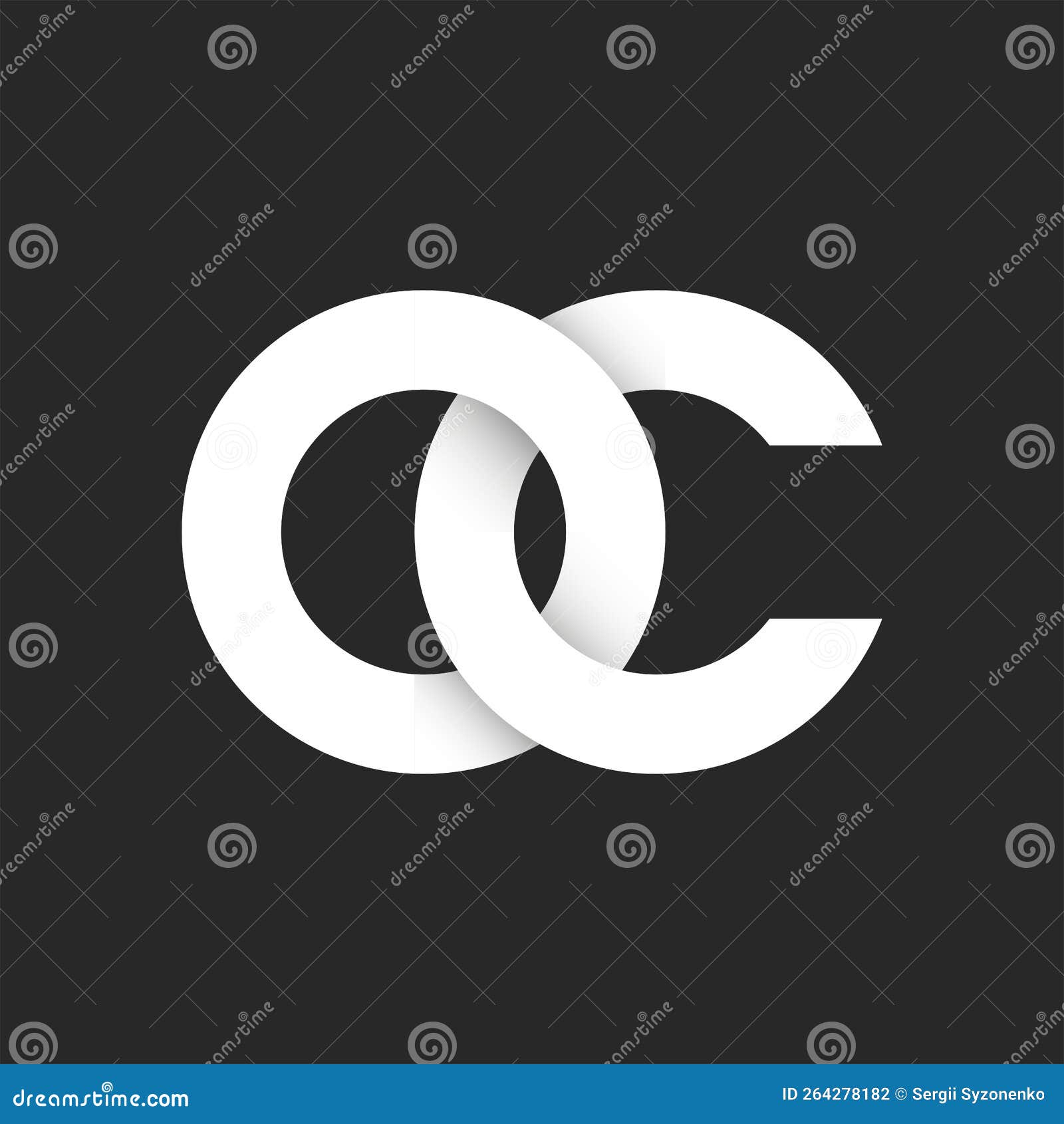 Letters OC Or CO Initials Monogram 3d Logo, Bold Font Typography Design ...