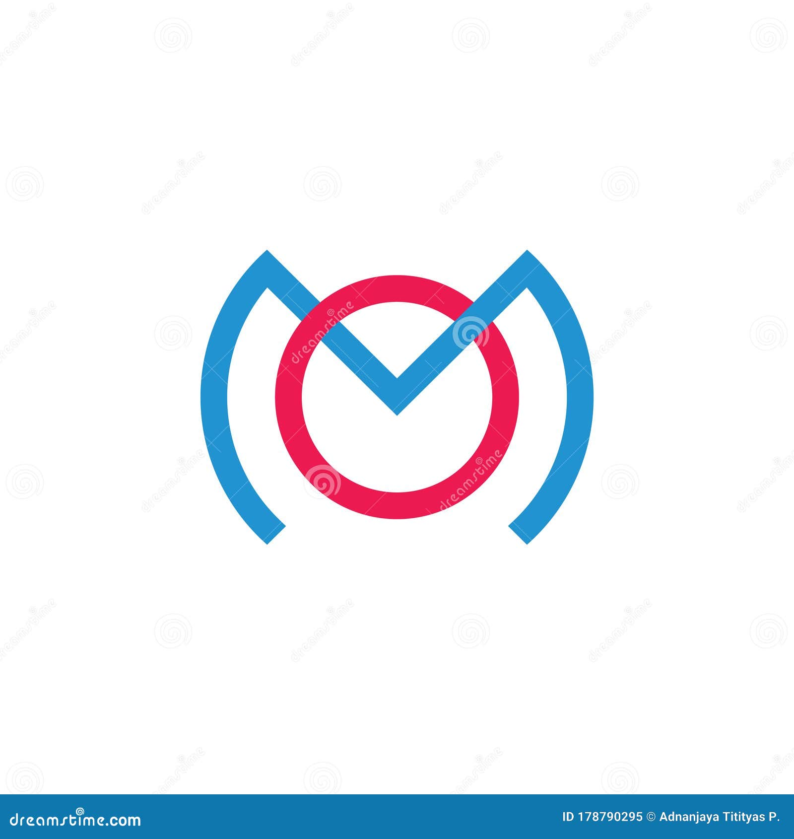 Letters Om Simple Linked Line Logo Vector Stock Vector - Illustration ...