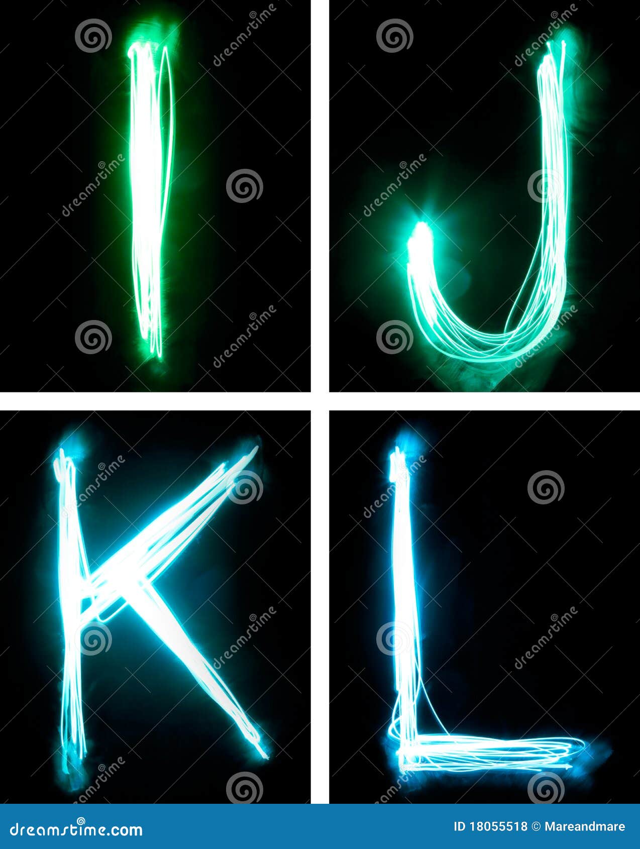 Letters painted with light stock illustration. Illustration of glowing ...