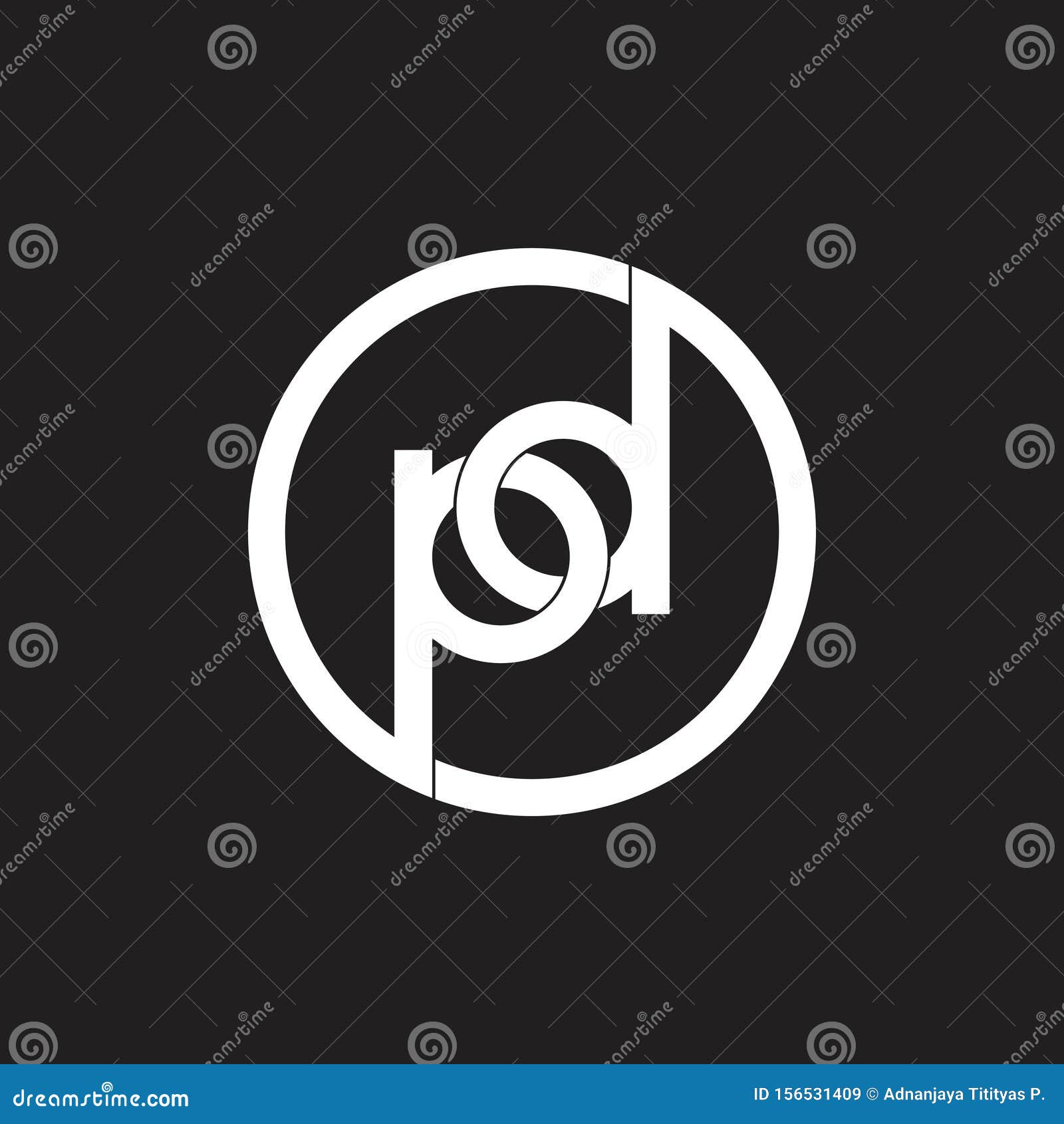 Letters Pd Linked Circle Logo Vector Stock Vector - Illustration of ...